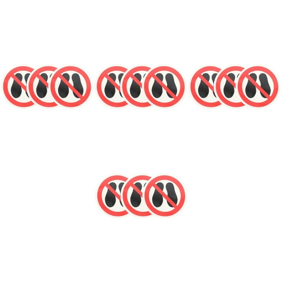 unbranded 12 pcs No Step Here Warning Decals Round Do Not Step On It ...