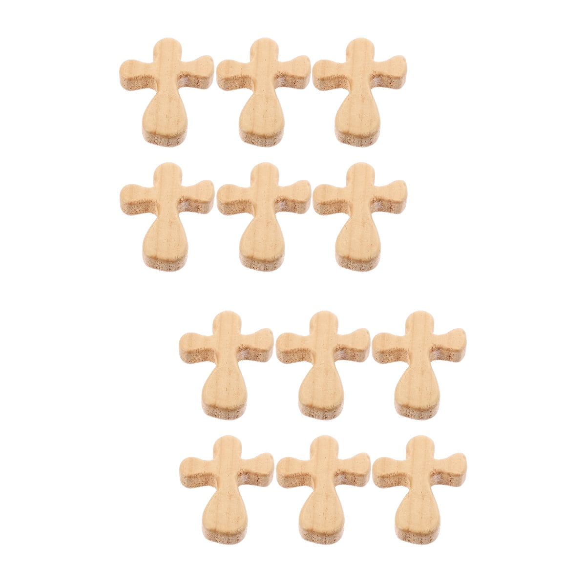 unbranded 12 pcs Wood Cross Handheld Small Cross Props Christian Prayer ...