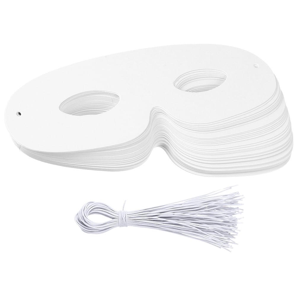 unbranded 120 Pcs Blank Paper Mask DIY Masks Craft to Paint Child White ...