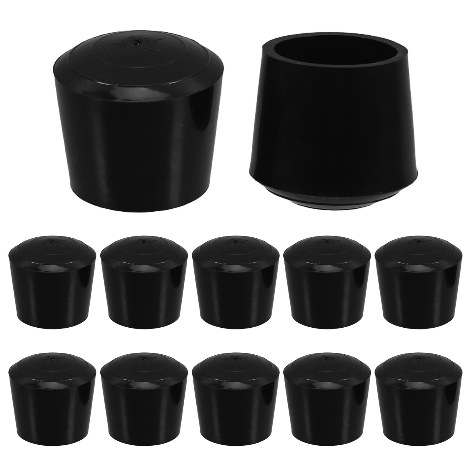 unbranded 12Pcs Black Round Rubber Furniture Rubber Foot Pads for Chair ...