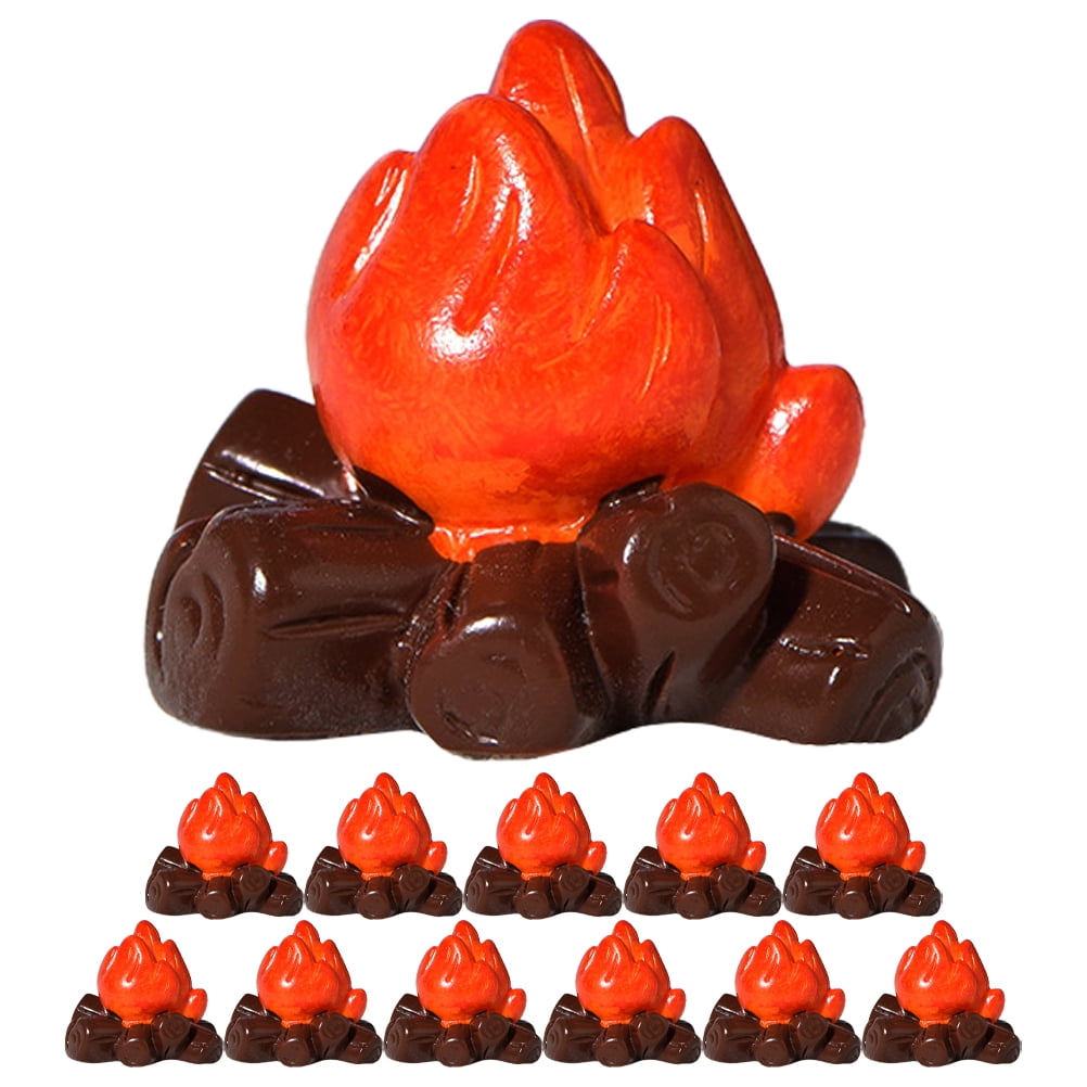 unbranded 12Pcs Fake Bonfire Model Tiny Fire Miniature Decoration for ...