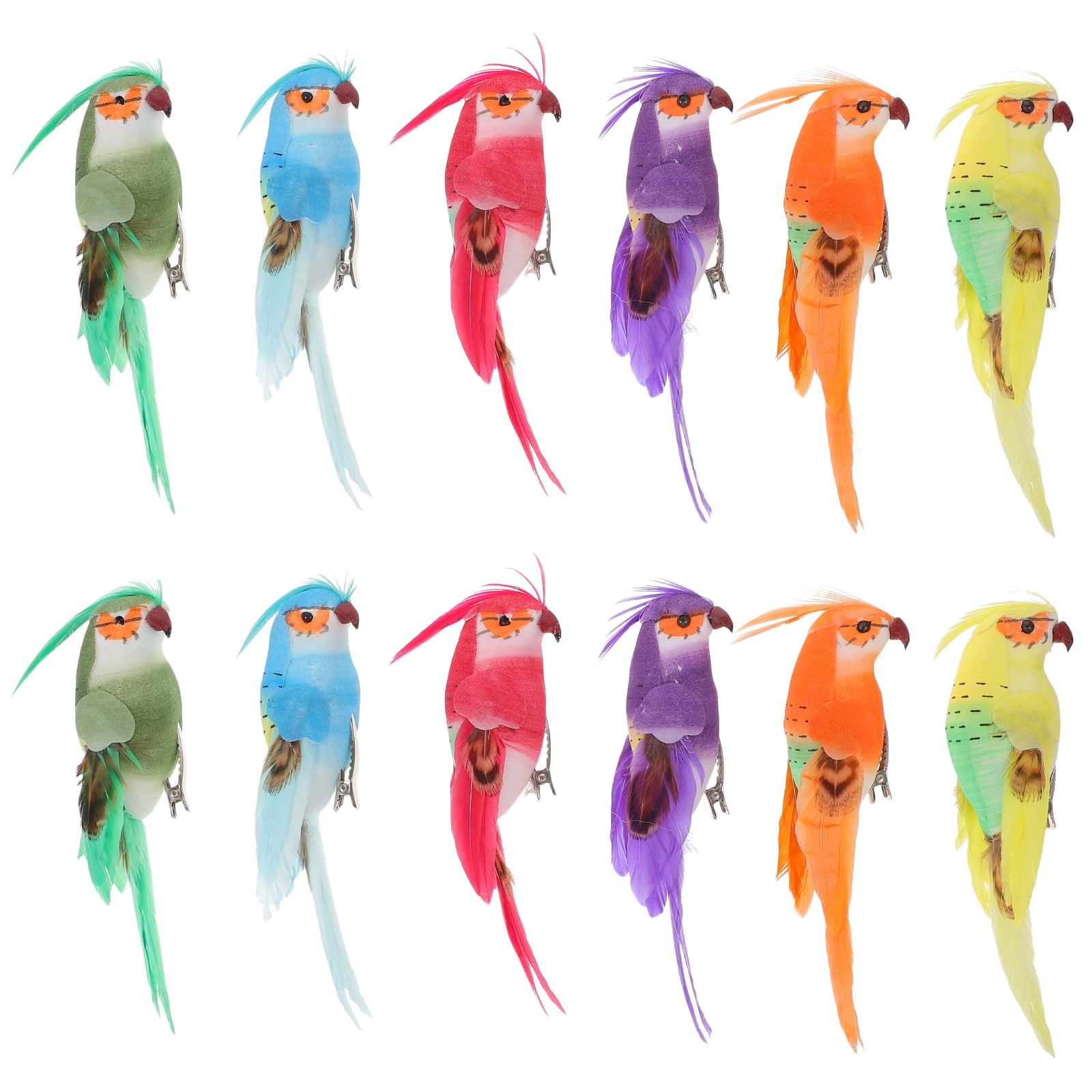 unbranded 12Pcs Fake Parrot for Craft Showcase Bird Model Foam Parrot ...