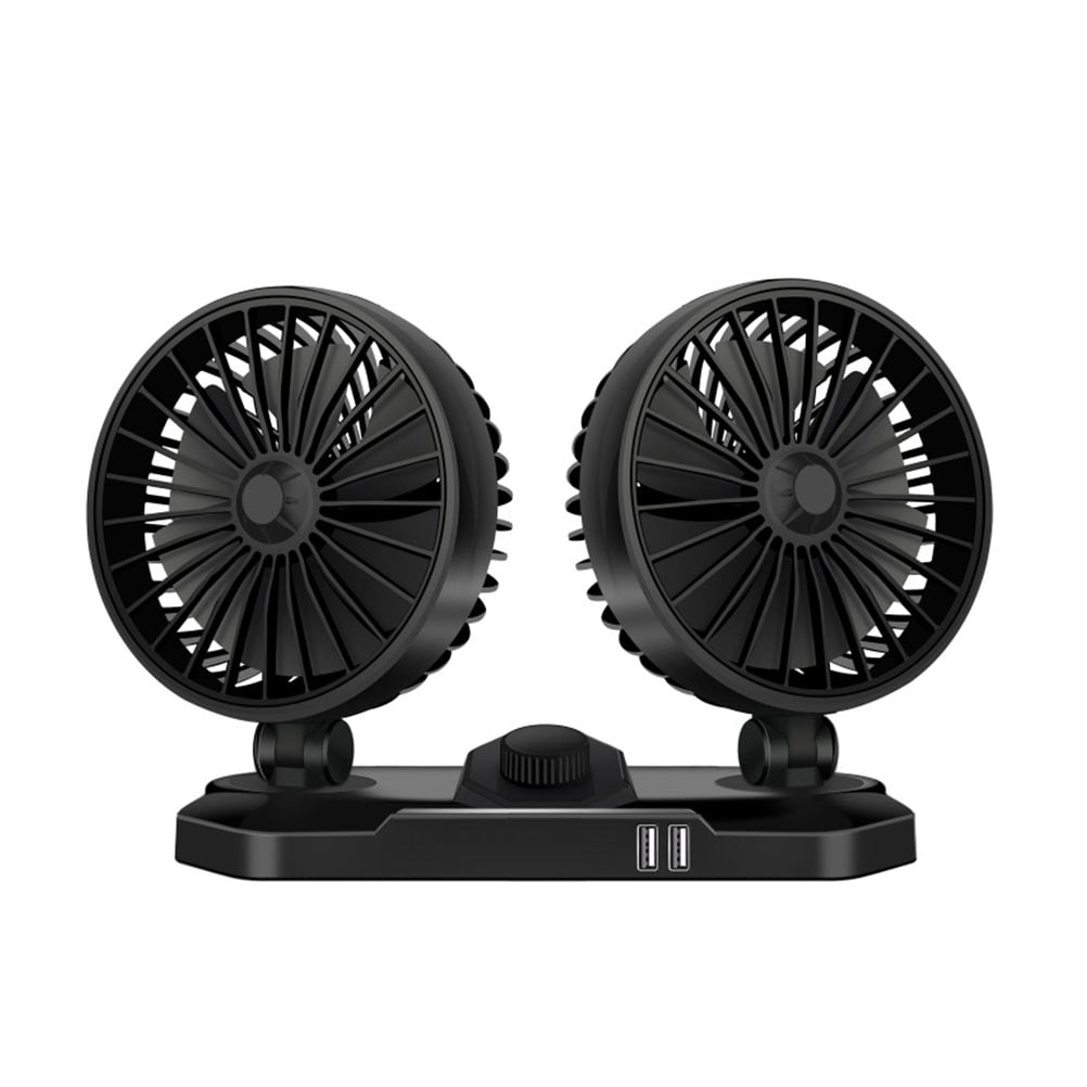 unbranded 12V Double-headed Car USB Fan All-Round Portable Car Vehicle ...