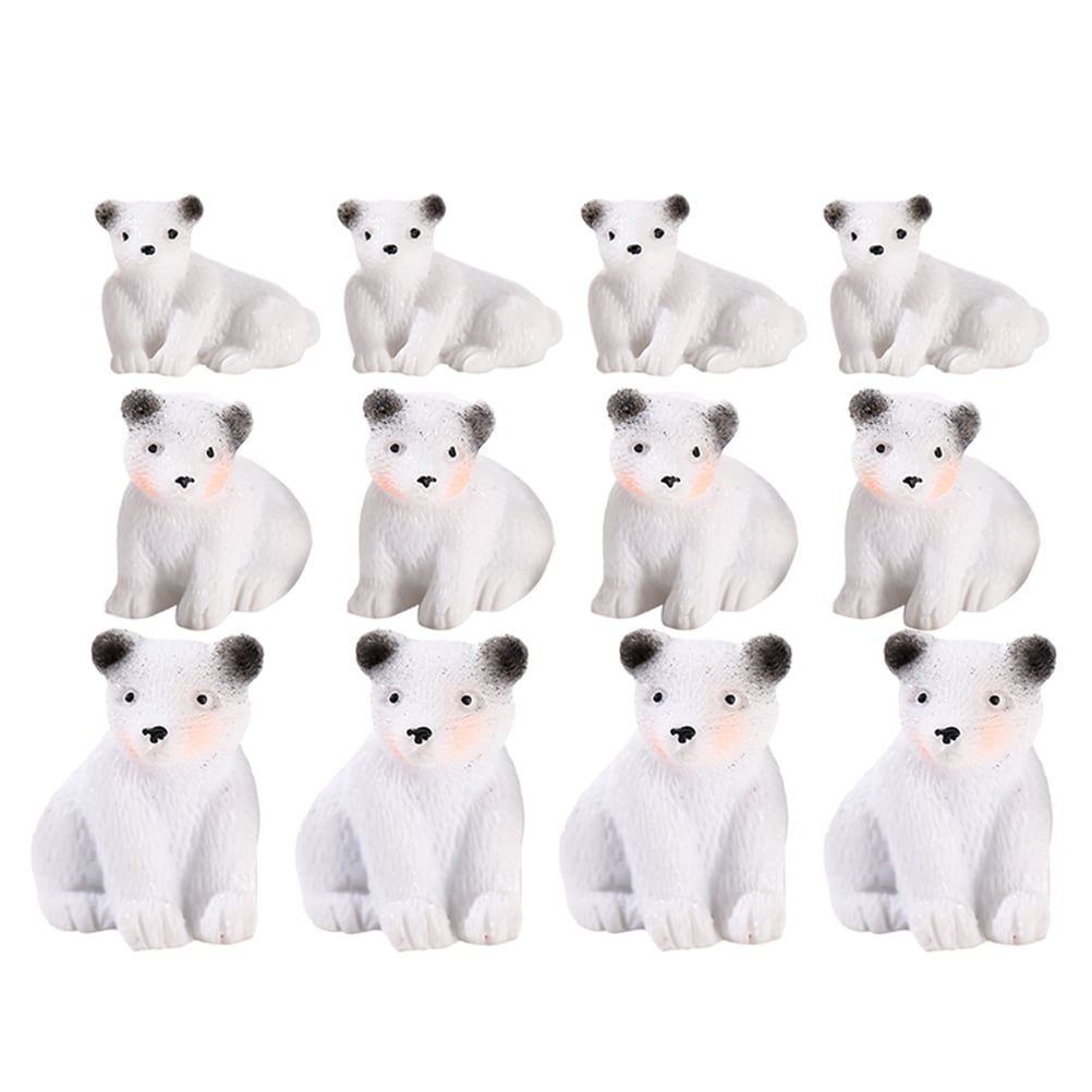 unbranded 12pcs Simulated Bear Statue Miniature Bear Figurines Garden ...