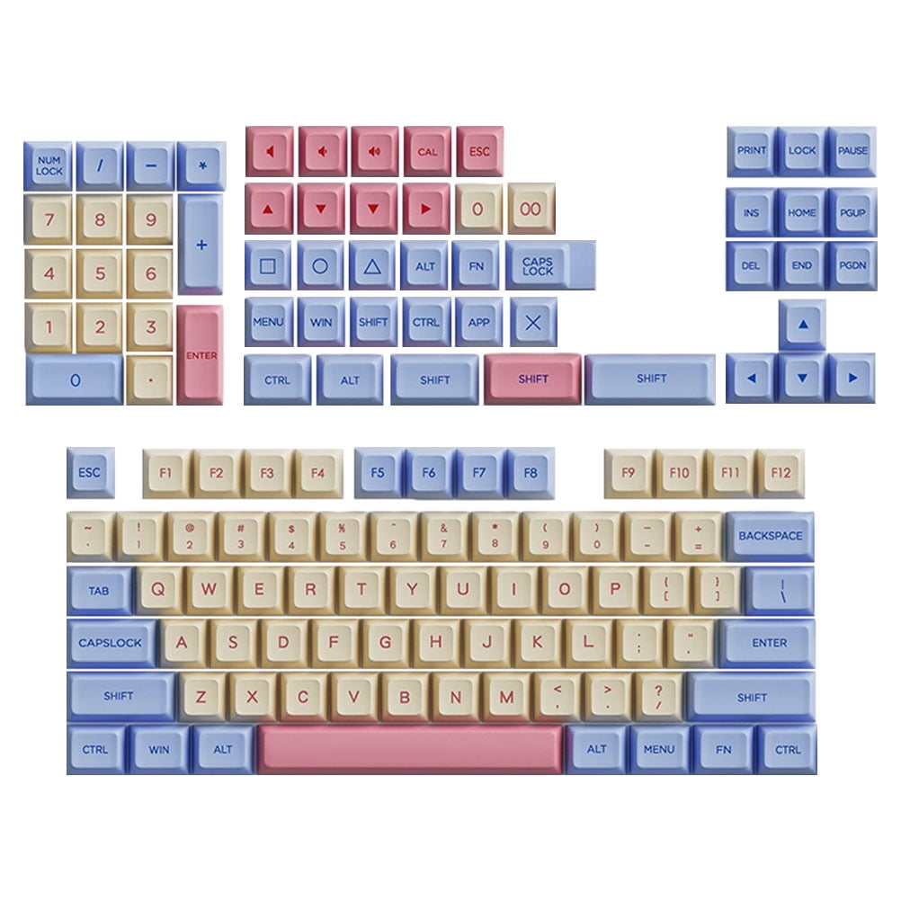 Cute PBT Key Caps for Mechanical Keyboard Decor Accessories 132Pcs ...