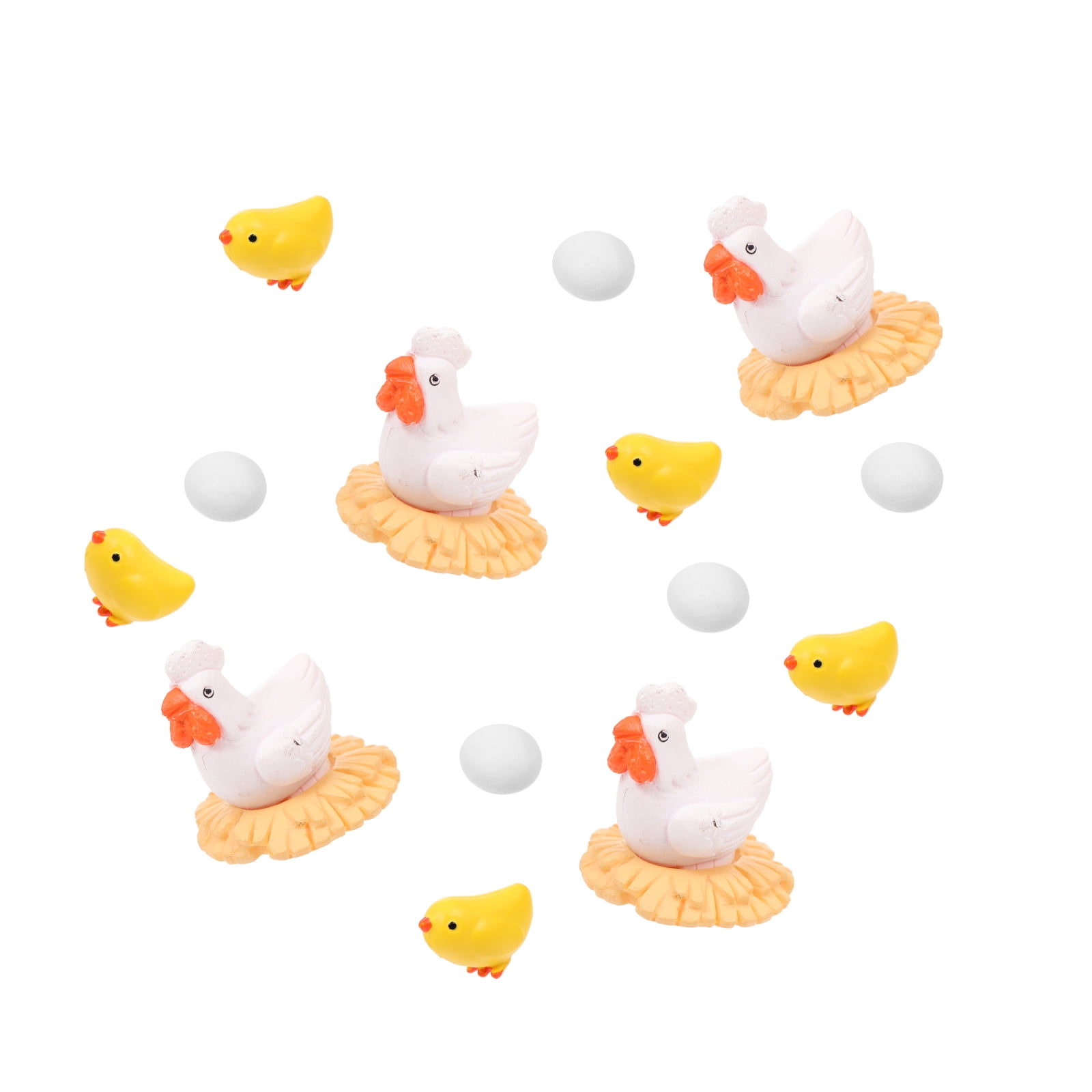 unbranded 14 Pcs Micro Landscape Chick Garden Figures for Modeling ...