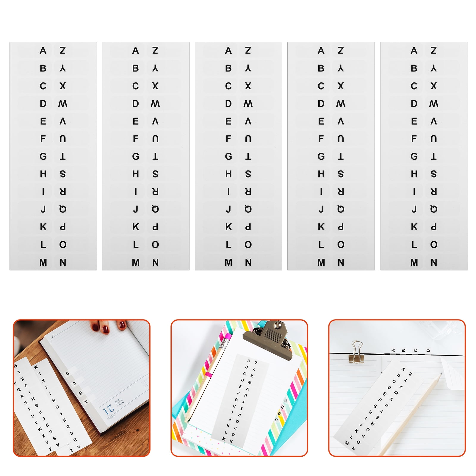 unbranded 14 Sheets Sticky Tabs Alphabetical Index Labels Student ...