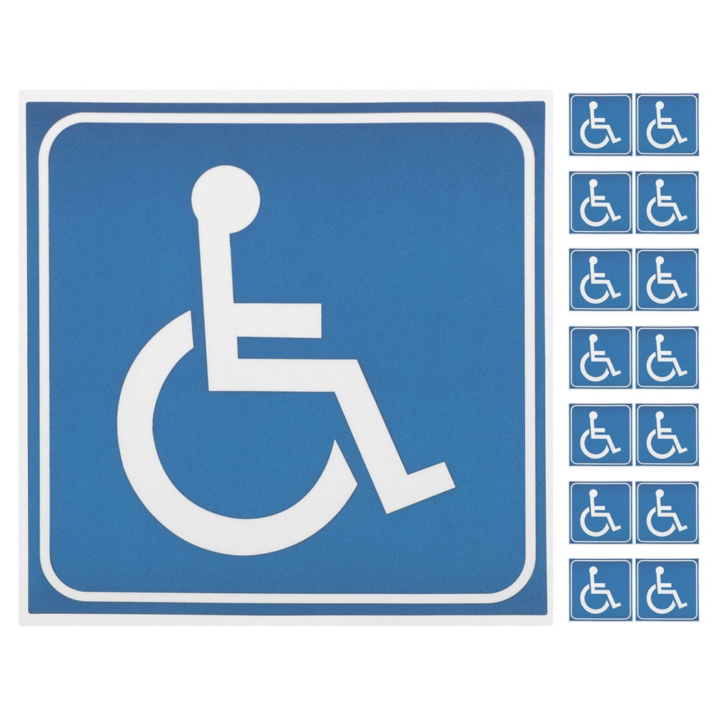 unbranded 15 Pcs Handicap Symbol Stickers Disability Stickers 7.62X7 ...