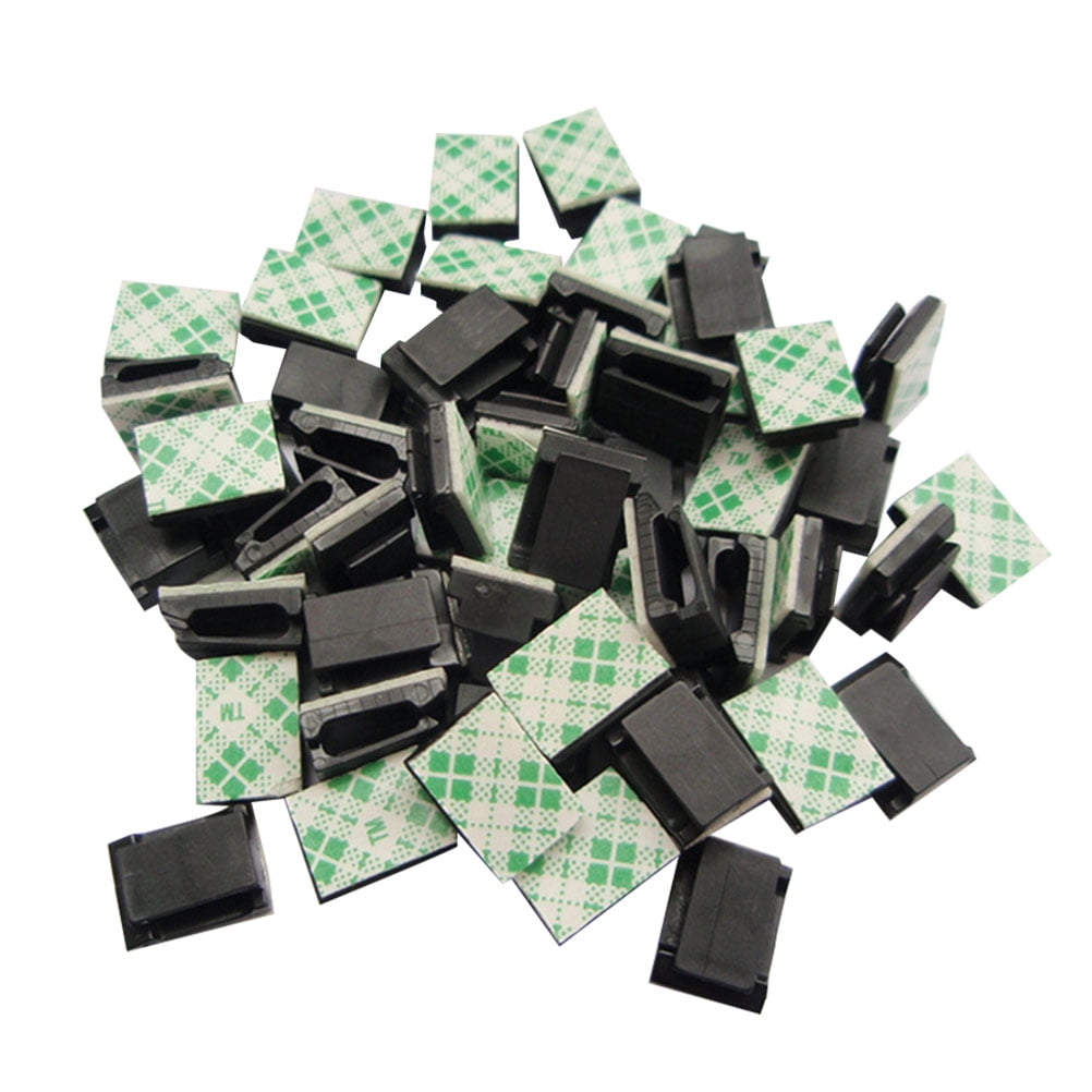 unbranded 150 PCS Adhesive Fixed Wire Bases Cable Cord Clips for Fixing ...
