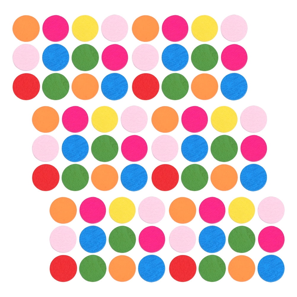 unbranded 150pcs Wood Markers Game Chips Wood Round Slices Math ...