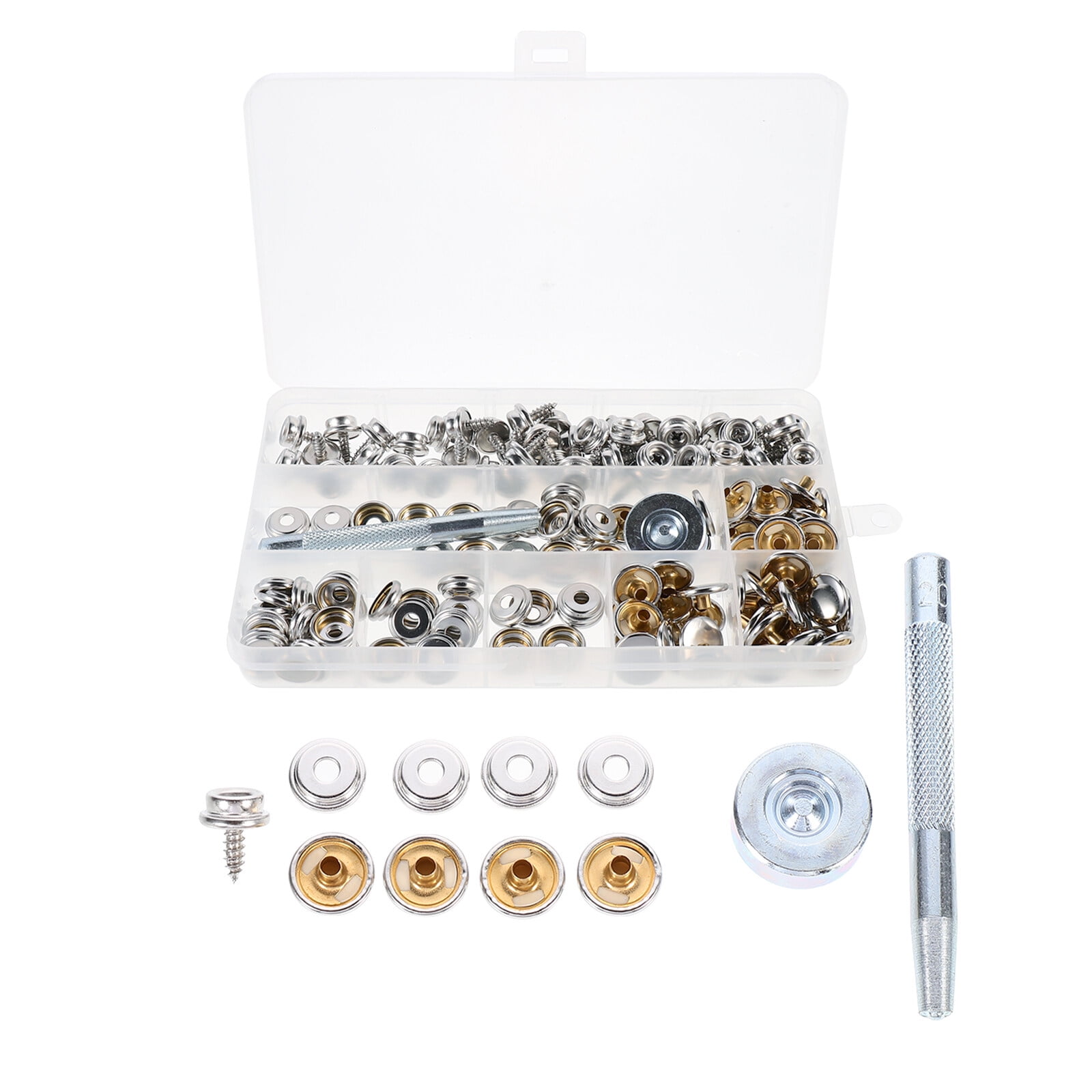 unbranded 152 Pcs Canvas Buckle Snap Button Fasteners Buttons Heavy ...