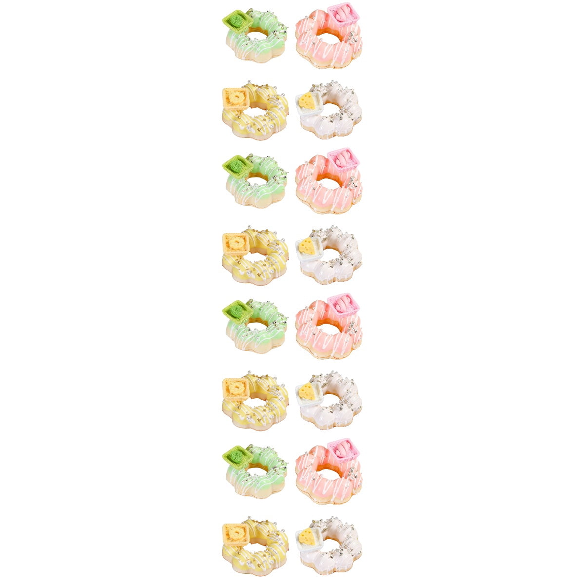 unbranded 16 Pcs Artificial Doughnut Models Realistic Fake Cake ...