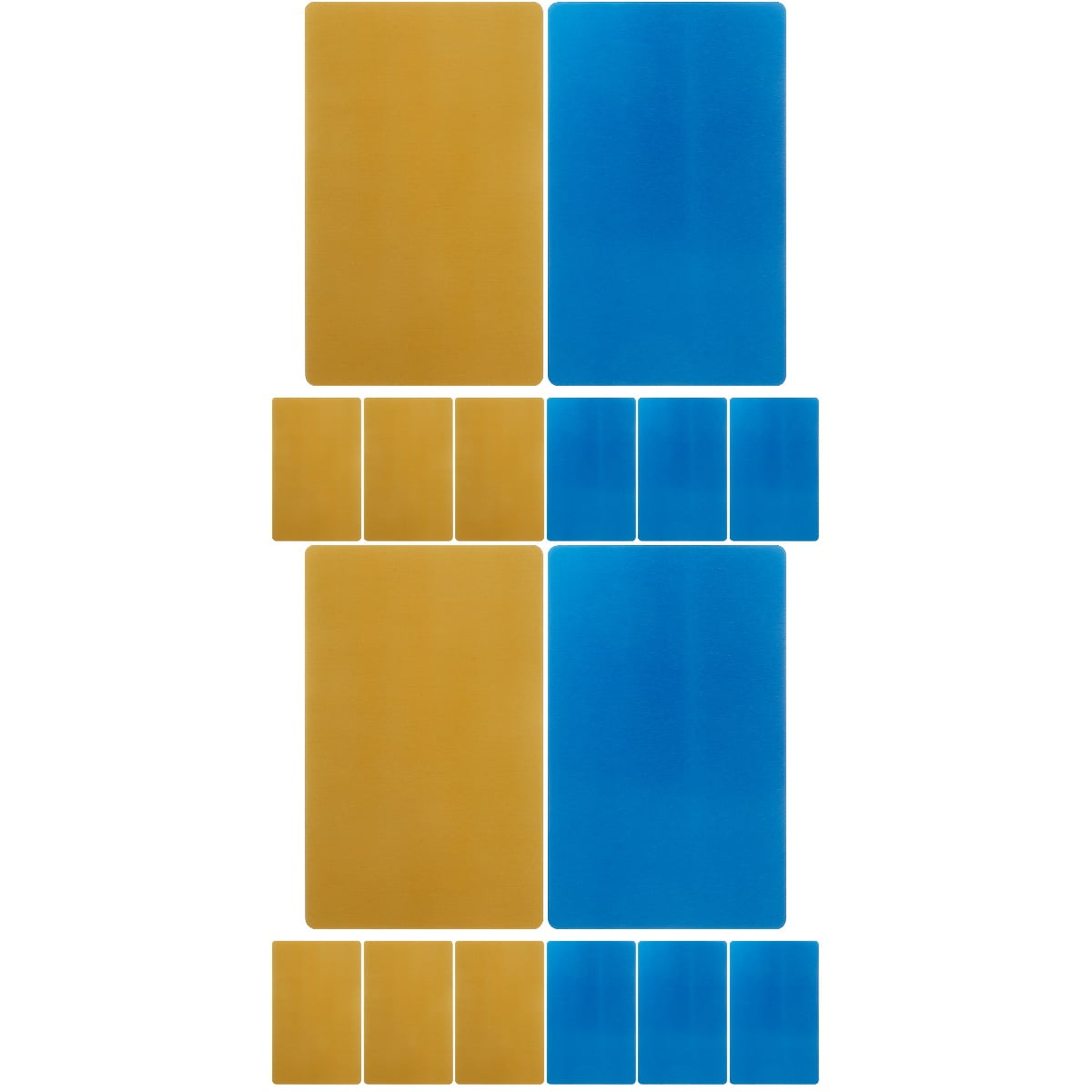 unbranded 16 Pcs Blank Metal Cards Engraving Metal Business Cards ...