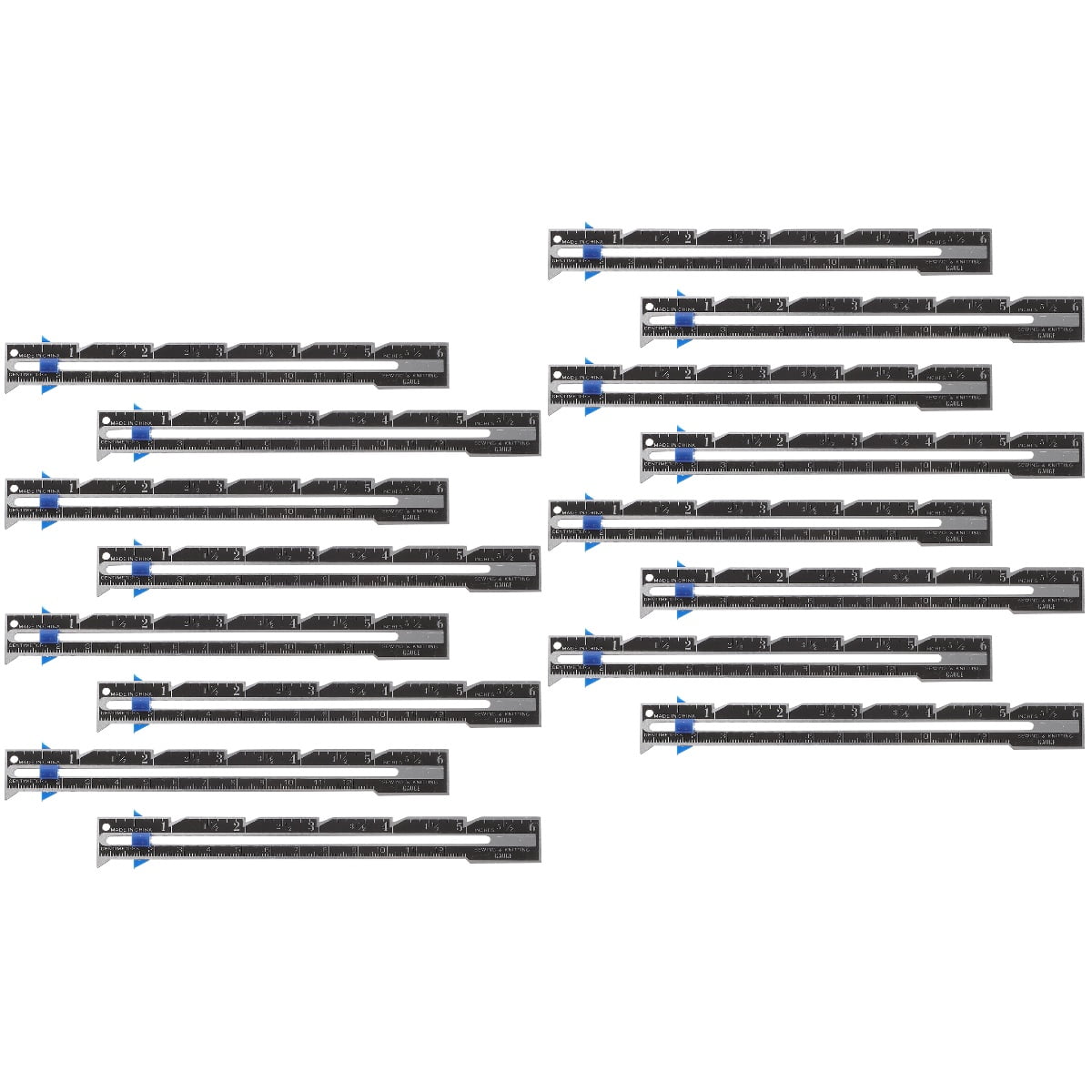 unbranded 16 Pcs Quilting Ruler Measurement Sewing Ruler Button Sliding ...