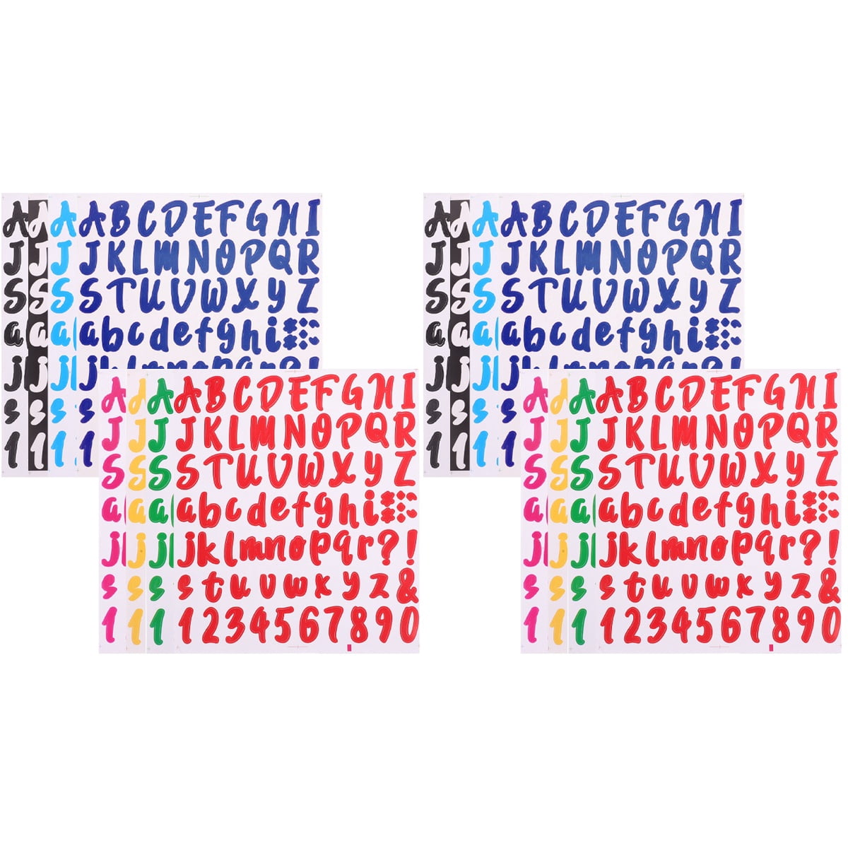 unbranded 16 Sheets of Mailbox Letters Decals Mailbox Alphabet Decals ...