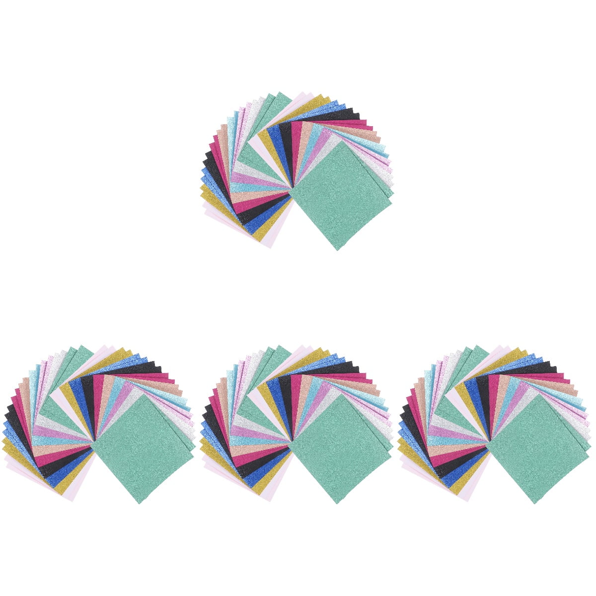 unbranded 160 Sheets of Glitter Craft Paper Shiny Cardstock Paper ...