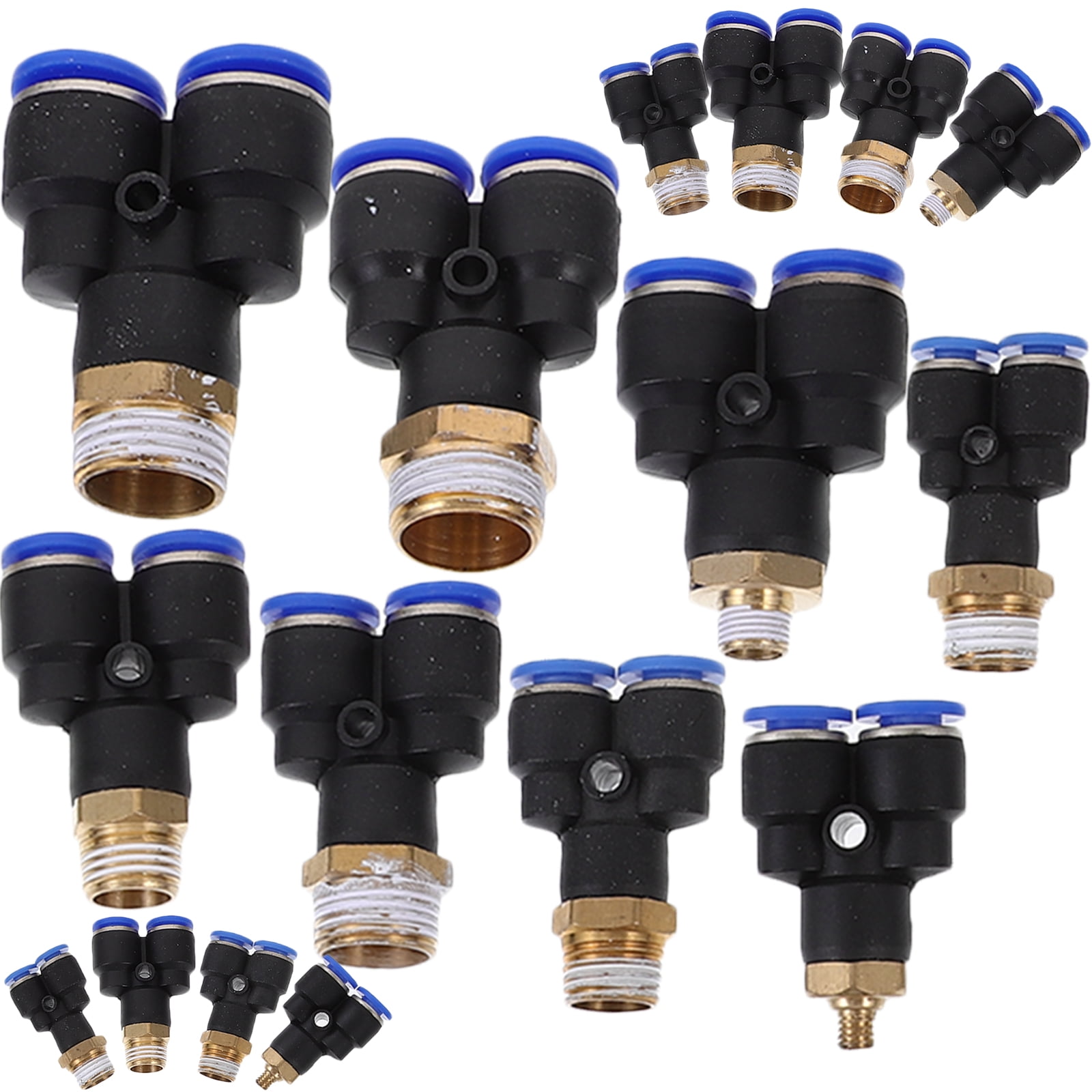 unbranded 16pcs Air Hose And Tube Connector Fittings Angle Adapter ...