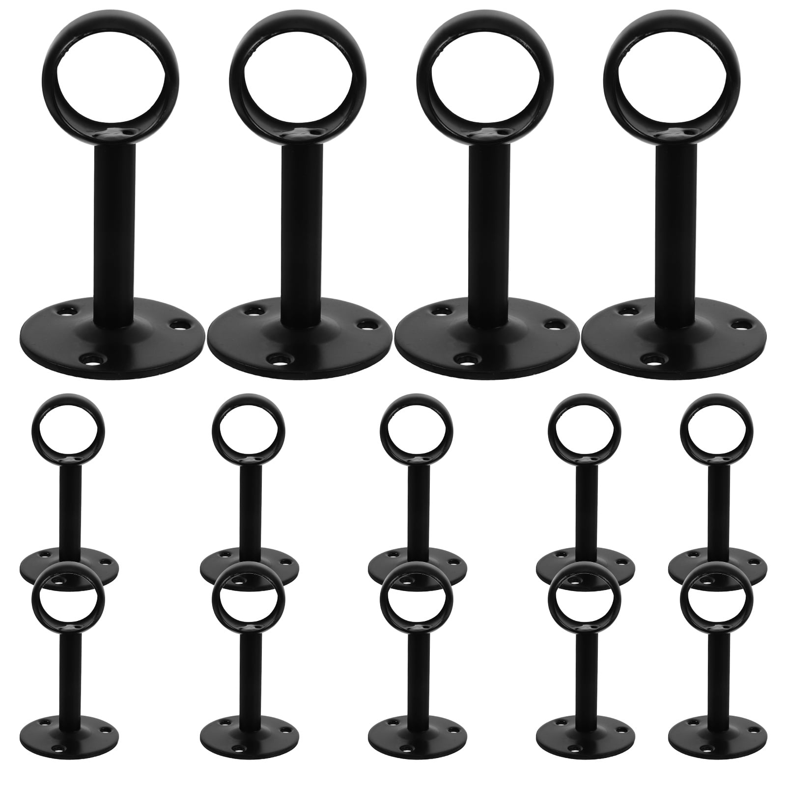 unbranded 16pcs Matte Closet Rod Brackets 25mm Wardrobe Rod End ...