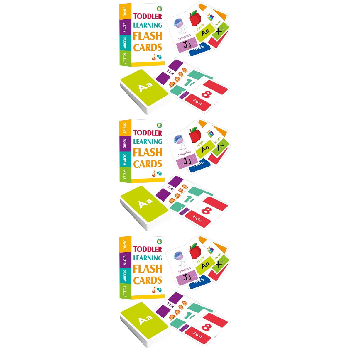 unbranded 174 Sheets of Educational Sensory Cards Learning Flash Cards ...