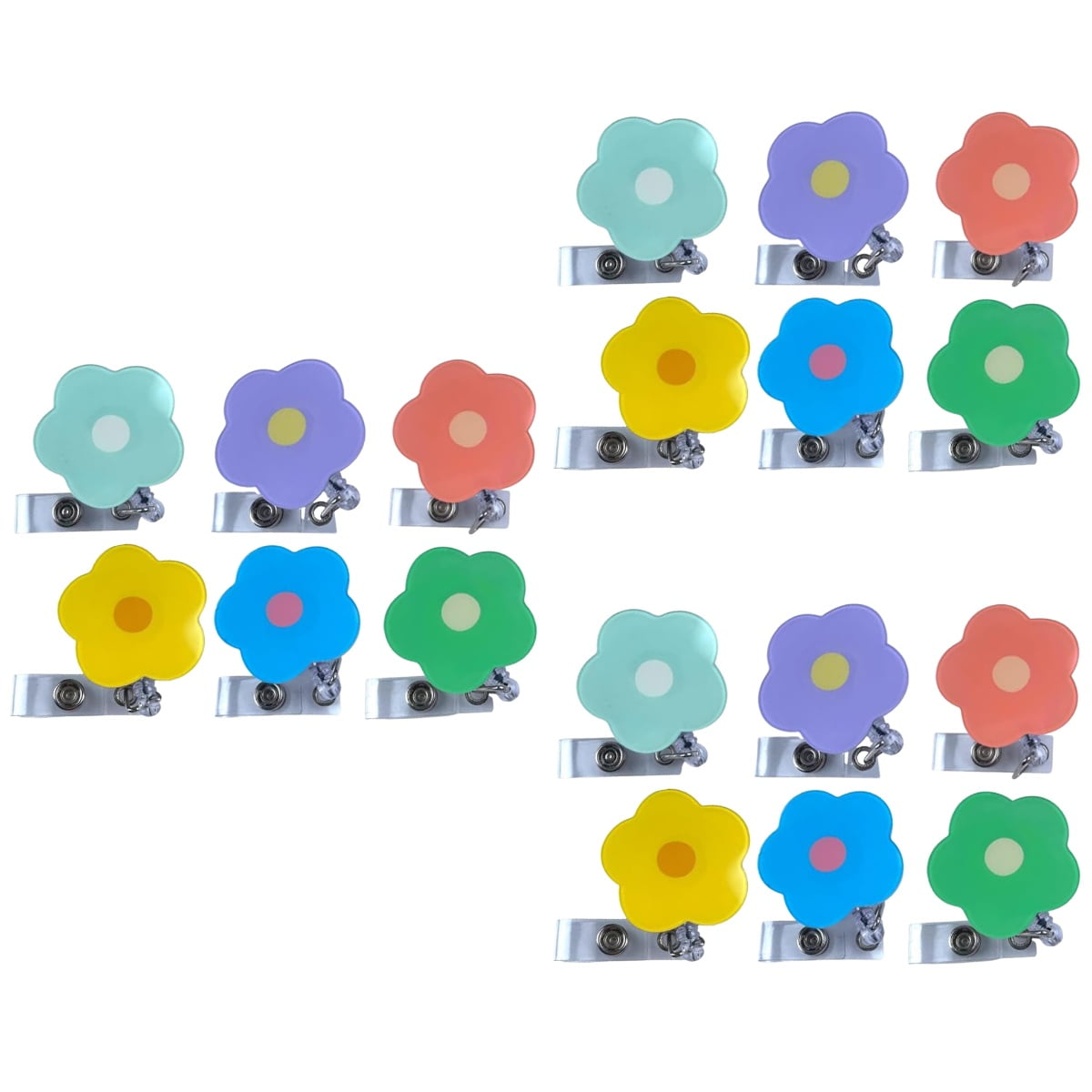 unbranded 18 Pcs Portable Badge Holders Student Worker ID Card Holders ...