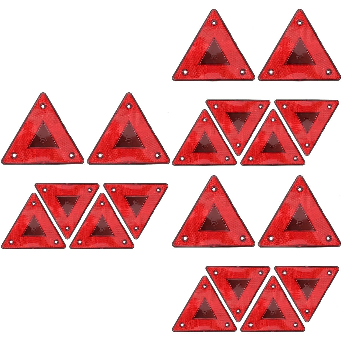 unbranded 18 Pcs Slow Moving Warning Signs Vehicle Safety Triangle ...