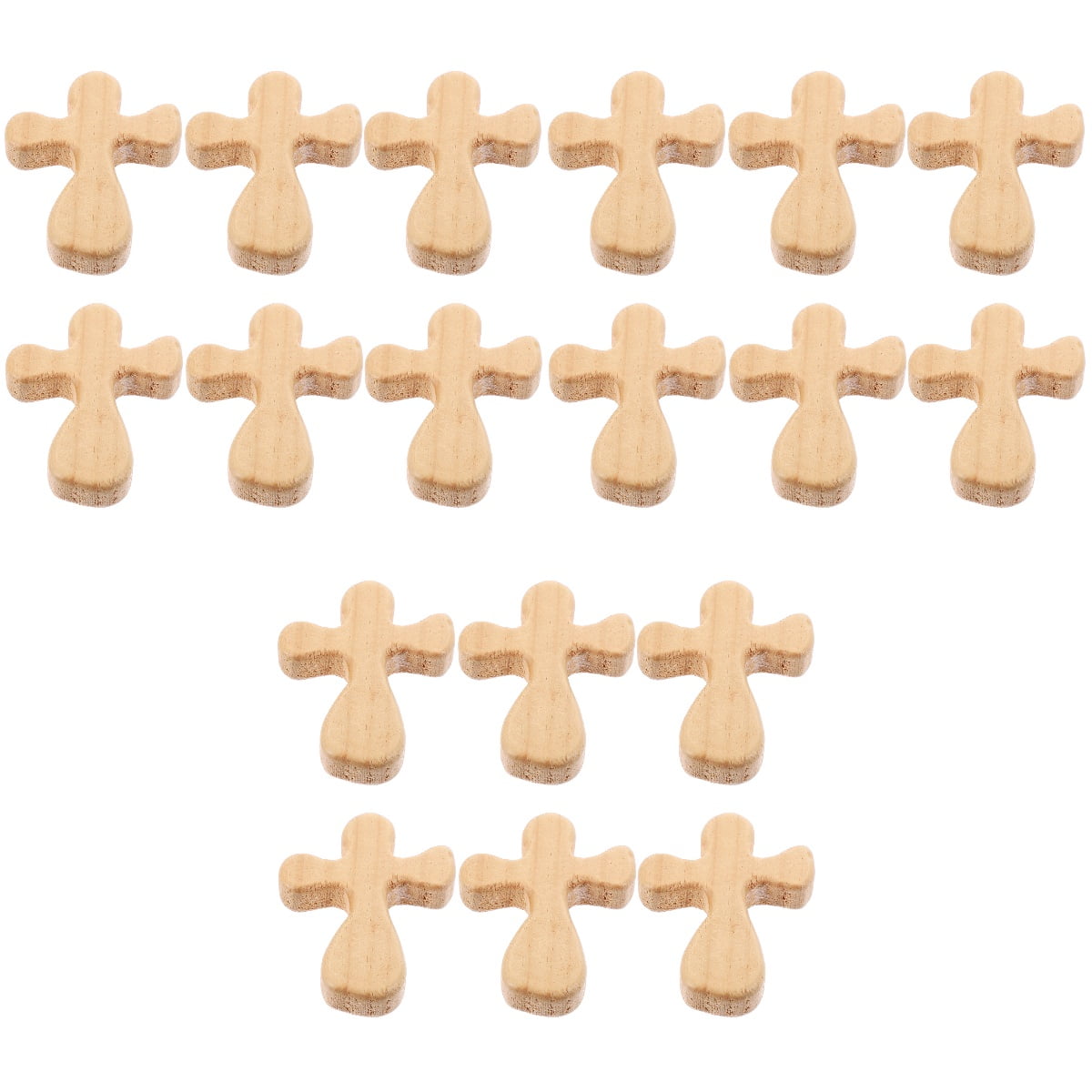 unbranded 18 pcs Small Wooden Crosses Adornments Handheld Praying ...