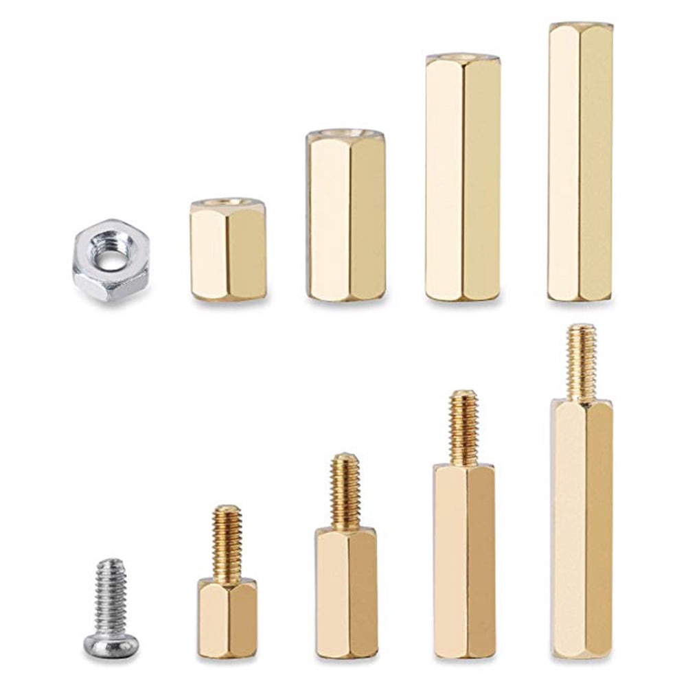 unbranded 180PC Single and Hex Copper Column Screw Nut Combination Set ...