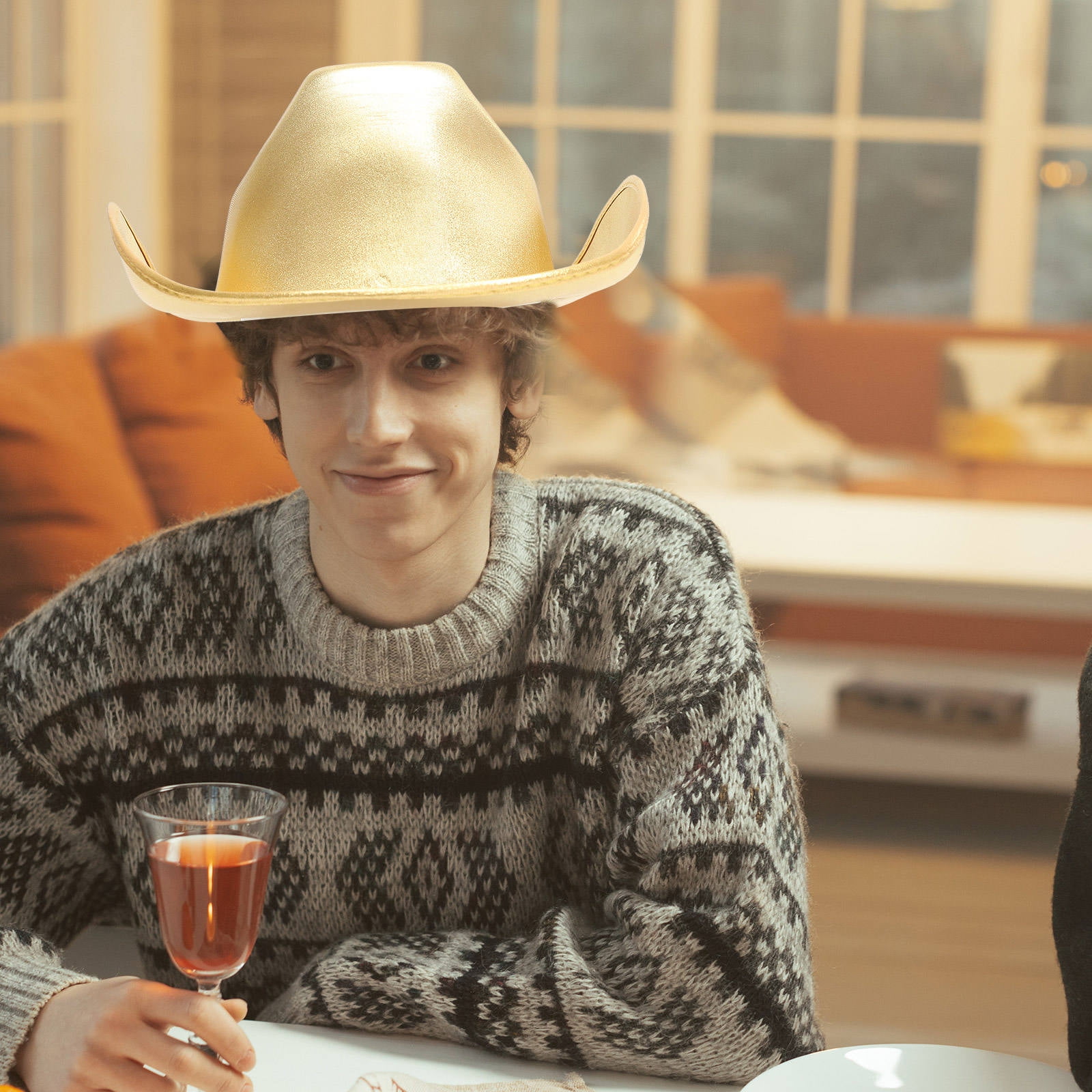 unbranded 1Pack Western Party Decoration Golden EVA Wide Brim for ...