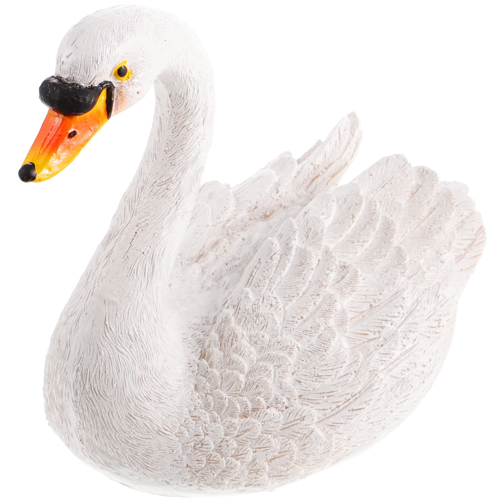 unbranded 1Pcs Desktop Swan Figurine Resin Craft Statue White Interior ...