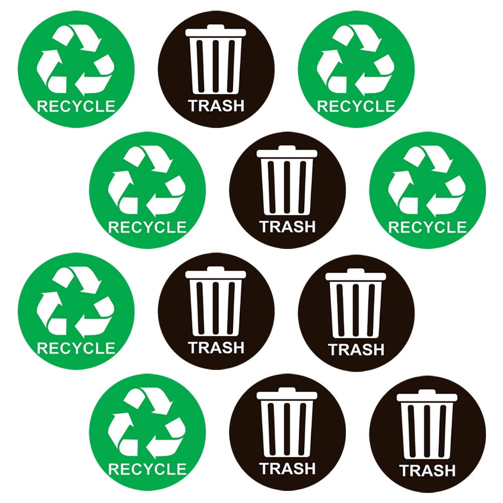 unbranded 2 Bags Trash Classification Decals Garbage Sign Bin Stickers ...