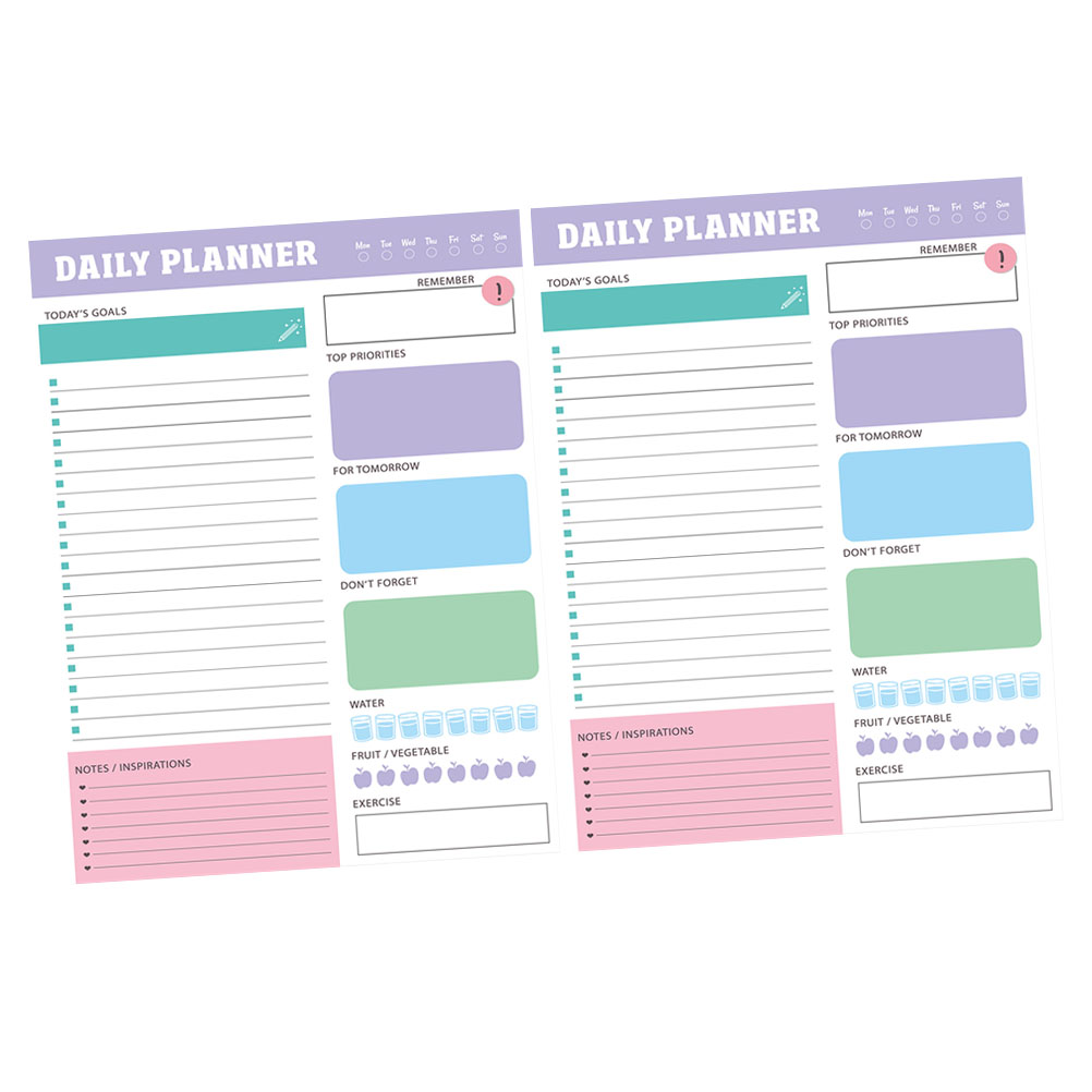 unbranded 2 Books Note Pads Work Notebook Plan Scratch Tearable Office ...