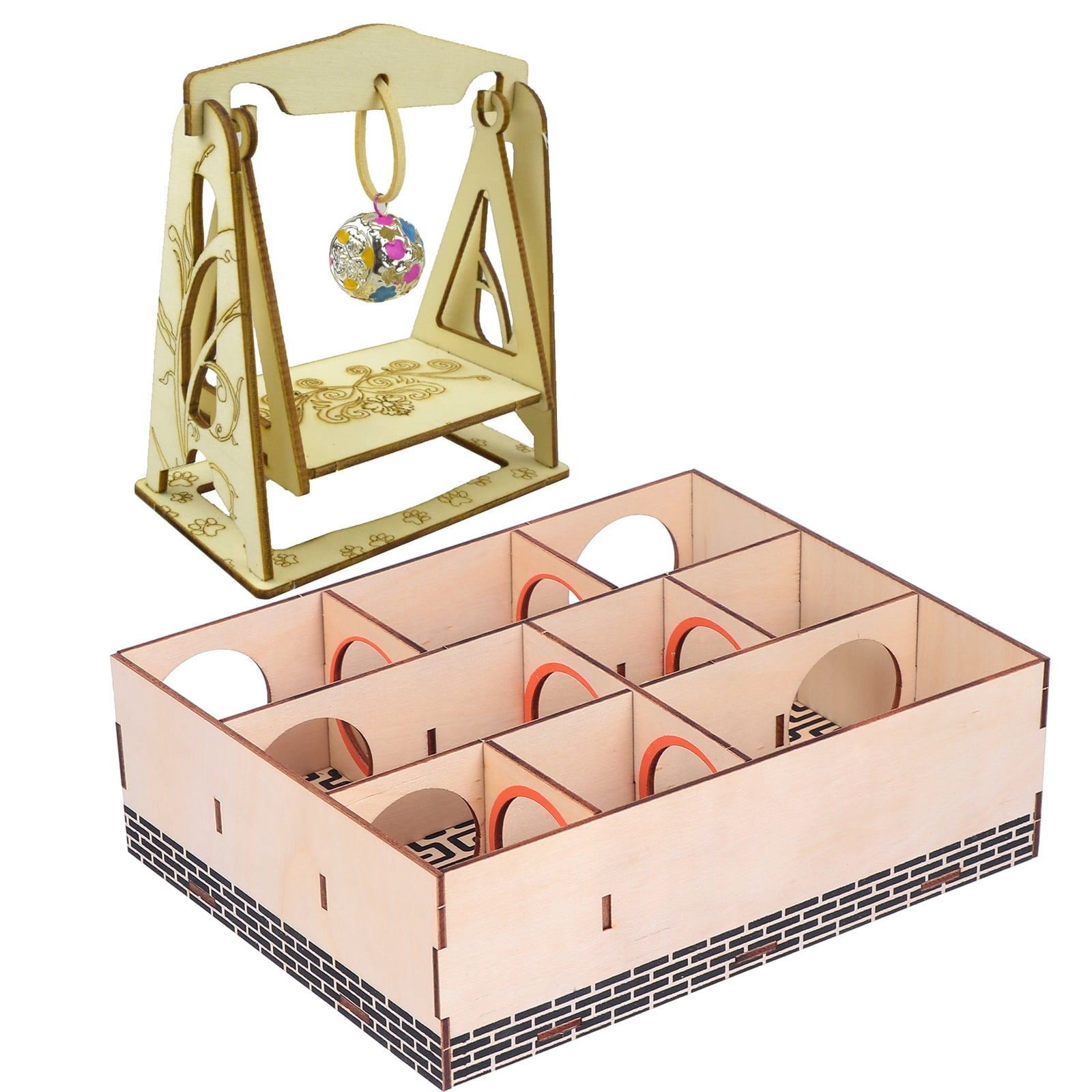 unbranded 2 PCS Hamster Maze Toy Cages Playpen Hammock Chinchilla Toys ...