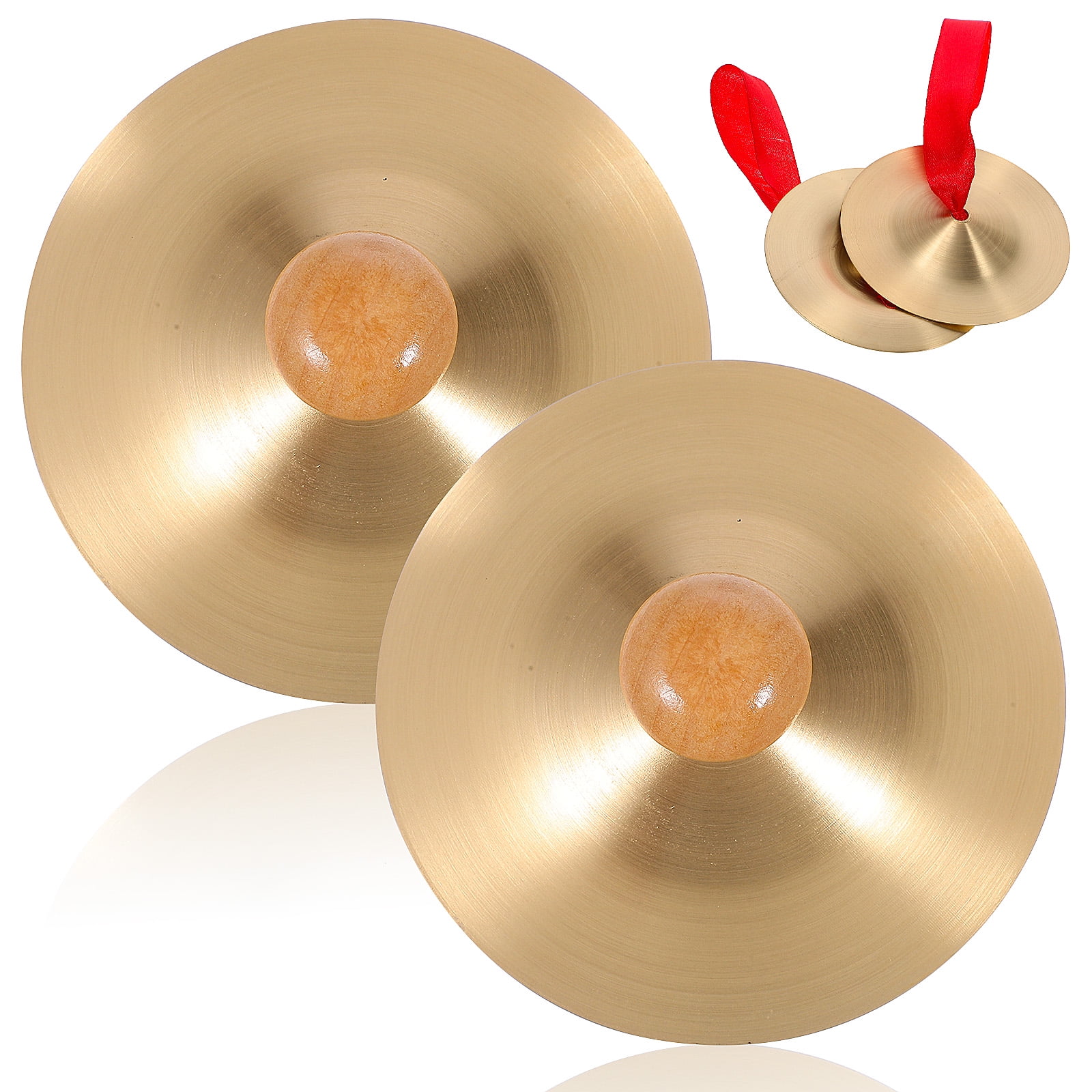 unbranded 2 Pairs Children's Percussion Instrument Cymbals Tassel Hand ...
