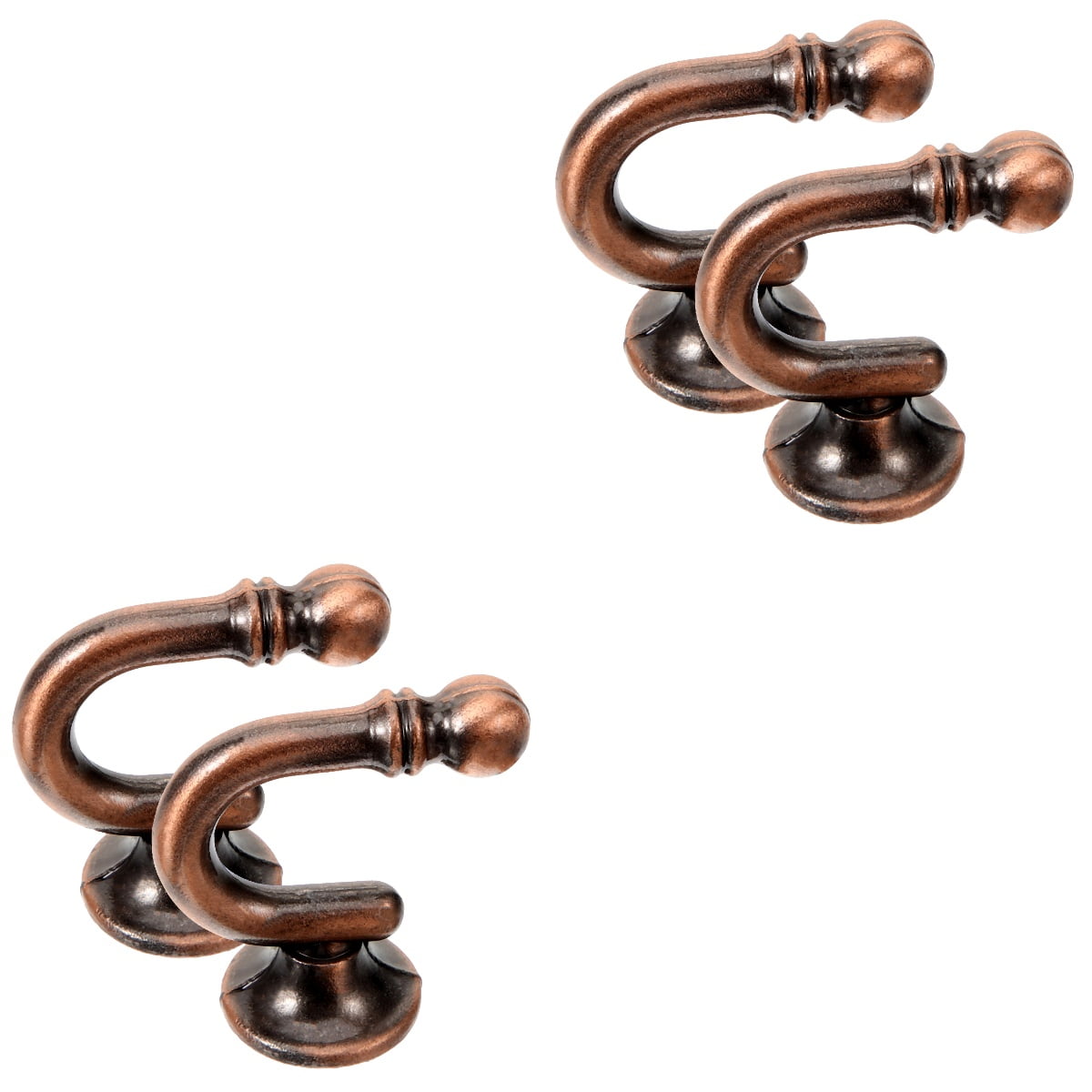 unbranded 2 Pairs Curtain Holdback Heavy Duty Alloy Curtain Hook Wall ...