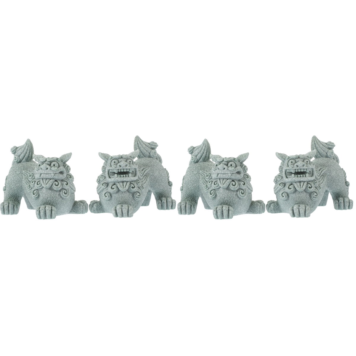 unbranded 2 Pairs of Guardian Lion Figurine Statue Guardian Lion ...