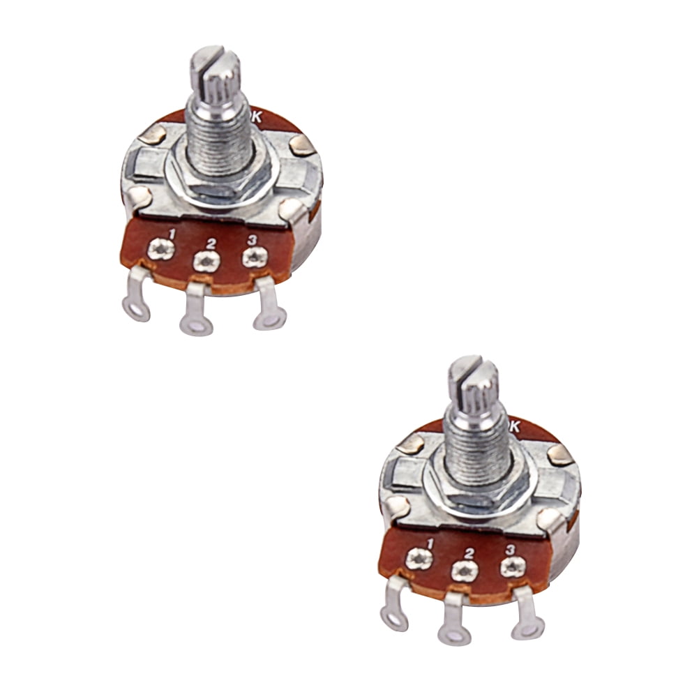 unbranded 2 Pcs 250k Full Size Bass Pots Potentiometer Long Knurled ...