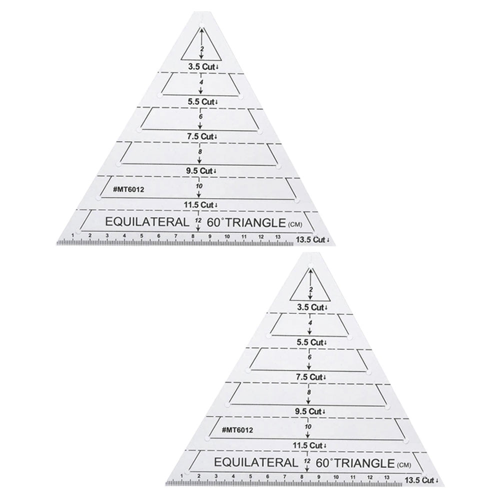 unbranded 2 Pcs 60 Degree Equilateral Triangle Transparent Quilting ...