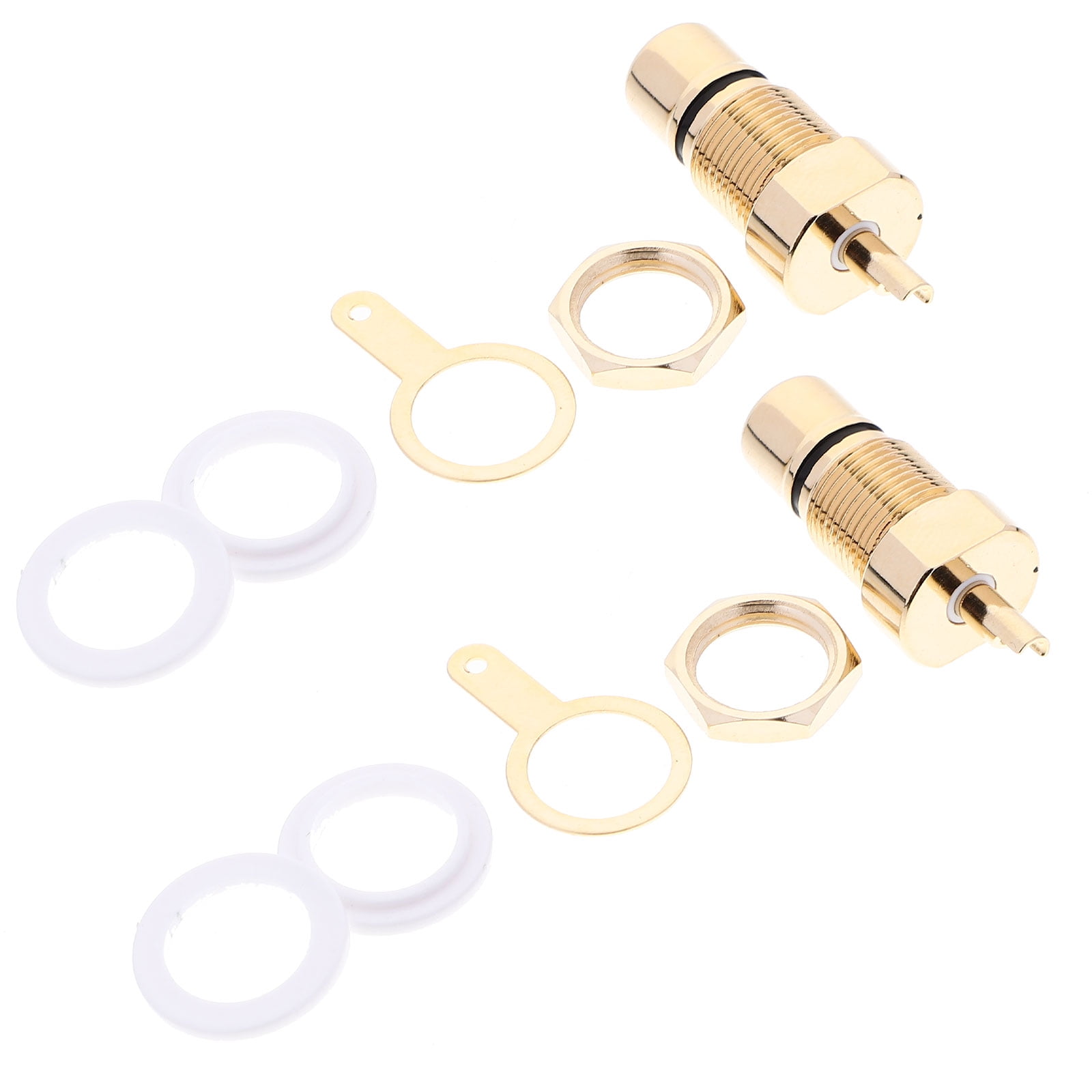 unbranded 2 Pcs Chassis Panel Mount Adapter Female Jacks Socket Cables ...