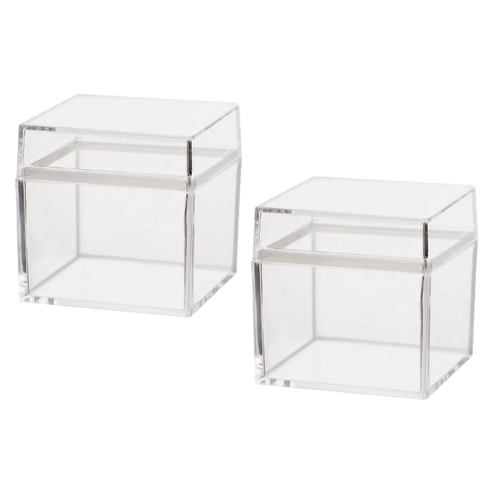unbranded 2 Pcs Clear Boxes Transparent Storage Box Coin Collection Box ...