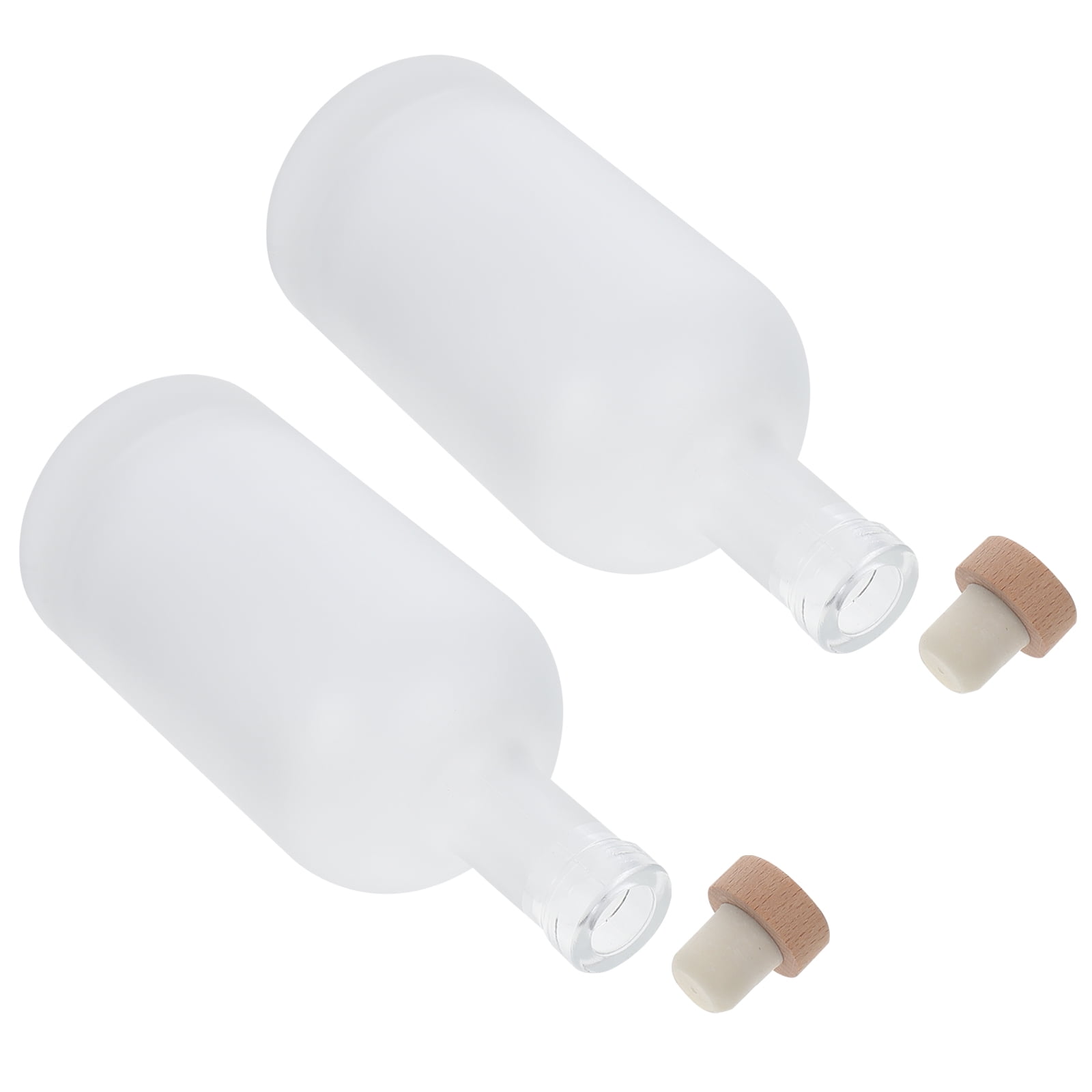 unbranded 2 Pcs Clear Mousse Cups with Lids Empty Wine Bottle Frosted ...