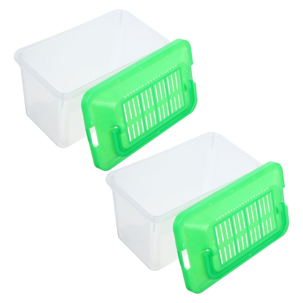 unbranded 2 Pcs Critter Carrier Plastic Turtle Fish Tank Travel Light ...