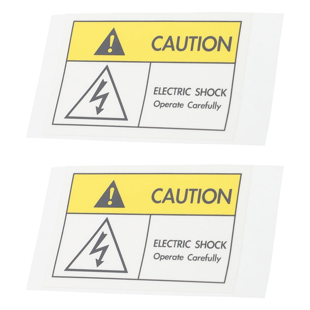 unbranded 2 Pcs Electric Shocks Warning Labels Adhesive Warning ...