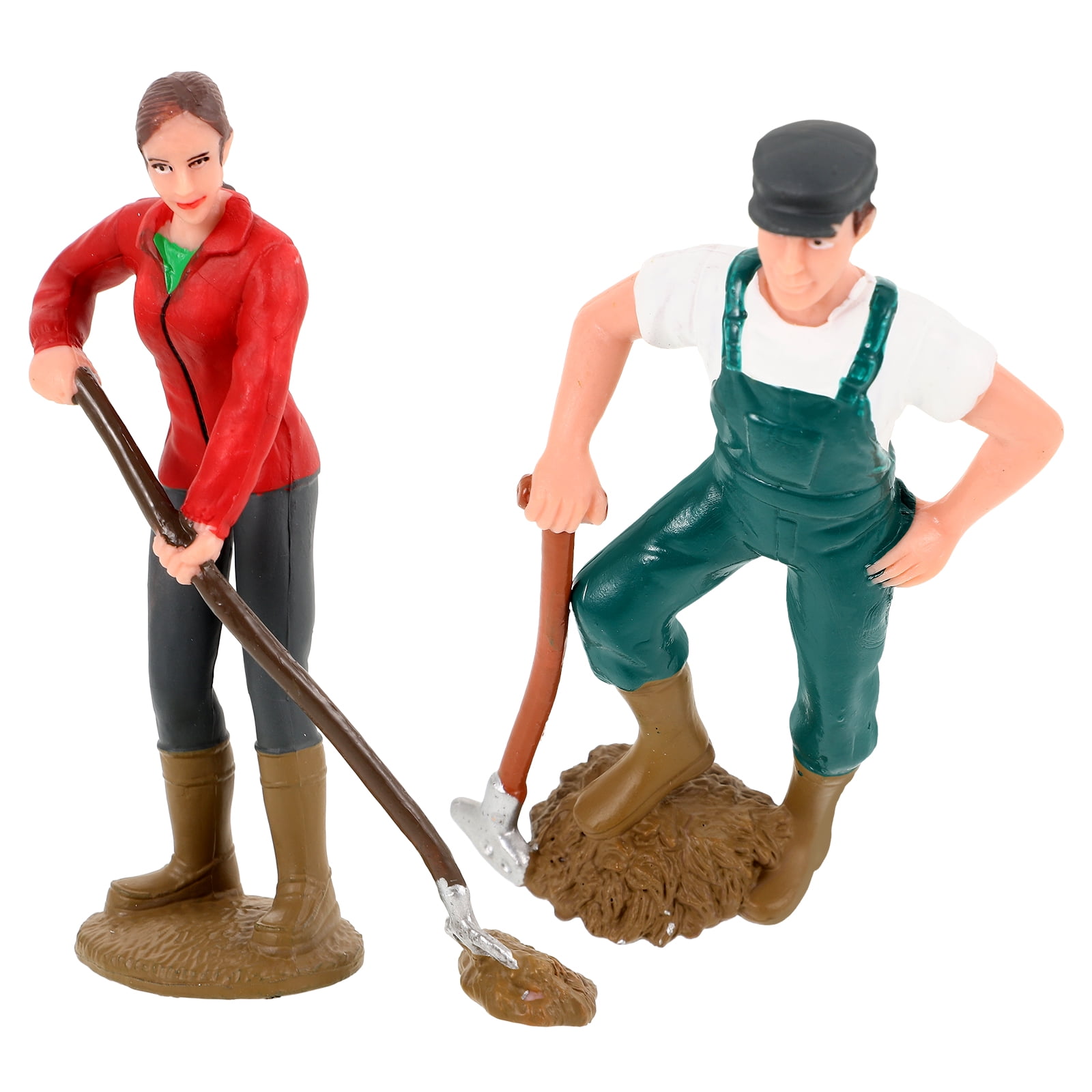 unbranded 2 Pcs Farmer Character Figurine Figure Doll Model - Walmart.com