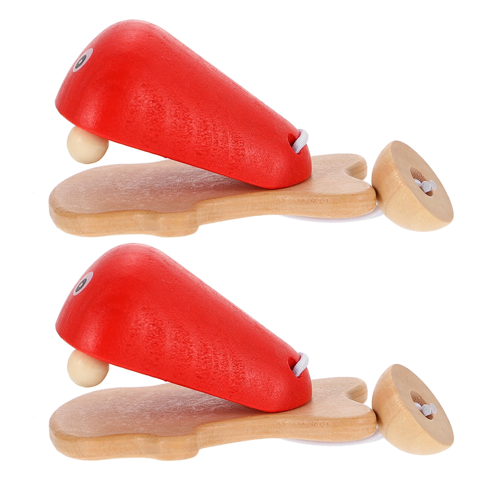 unbranded 2 Pcs Fish Castanets Play Kitchen Girls Toys Stem Child Red ...