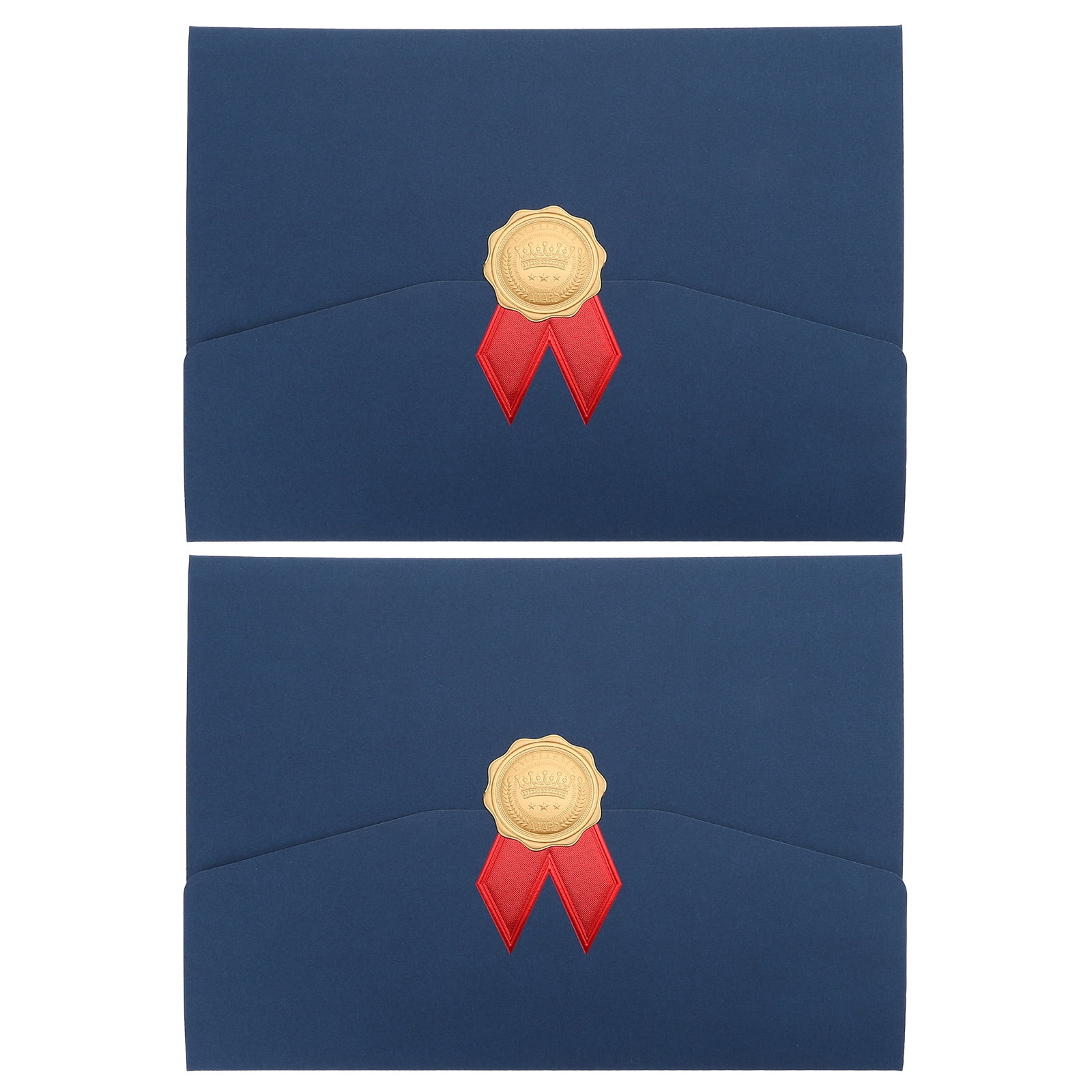 unbranded 2 Pcs Graduation Certificate Cover Clear Document Cash Blue ...