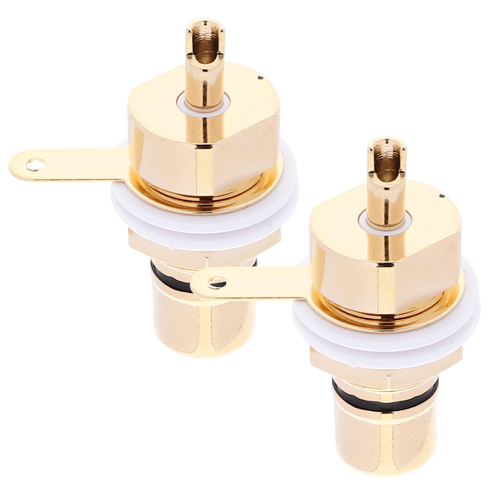unbranded 2 Pcs Connector Pure Copper with Step Rca Female Seat ...