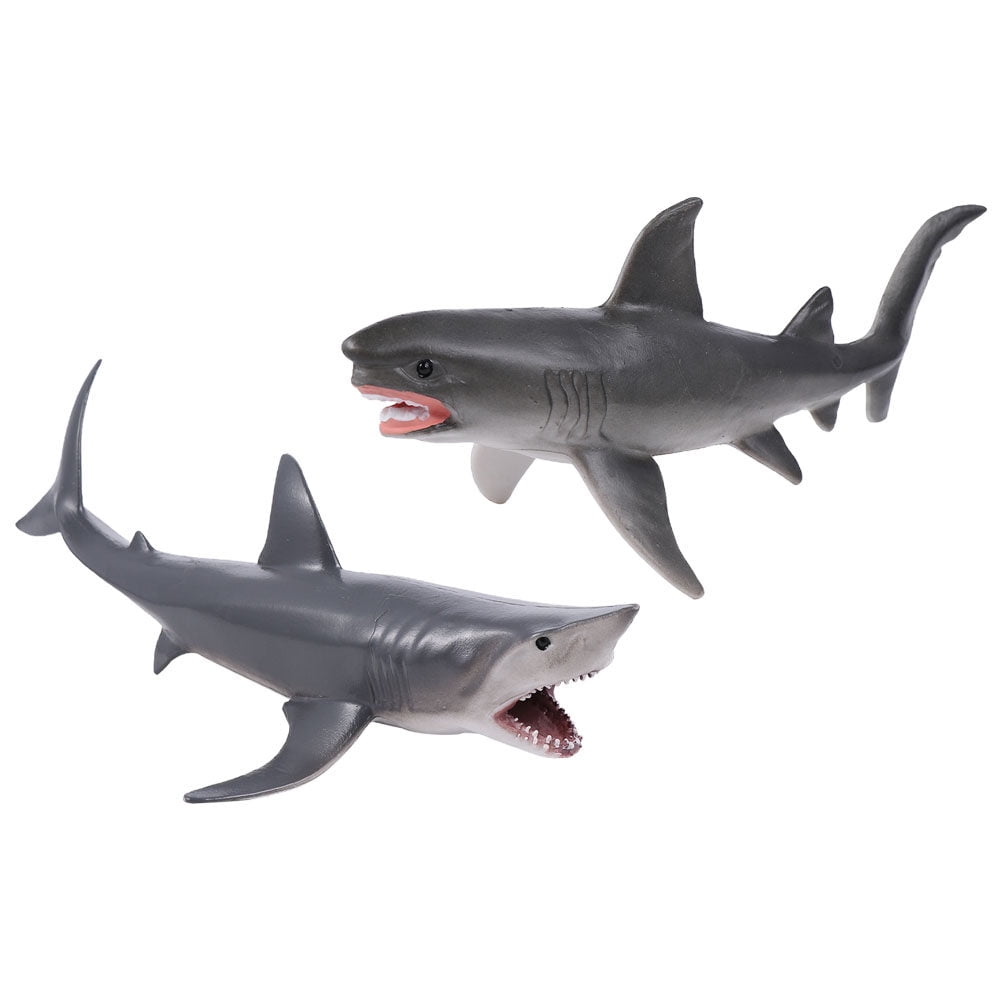 unbranded 2 Pcs Marine Life Realistic Shark Model Simulation - Walmart.com