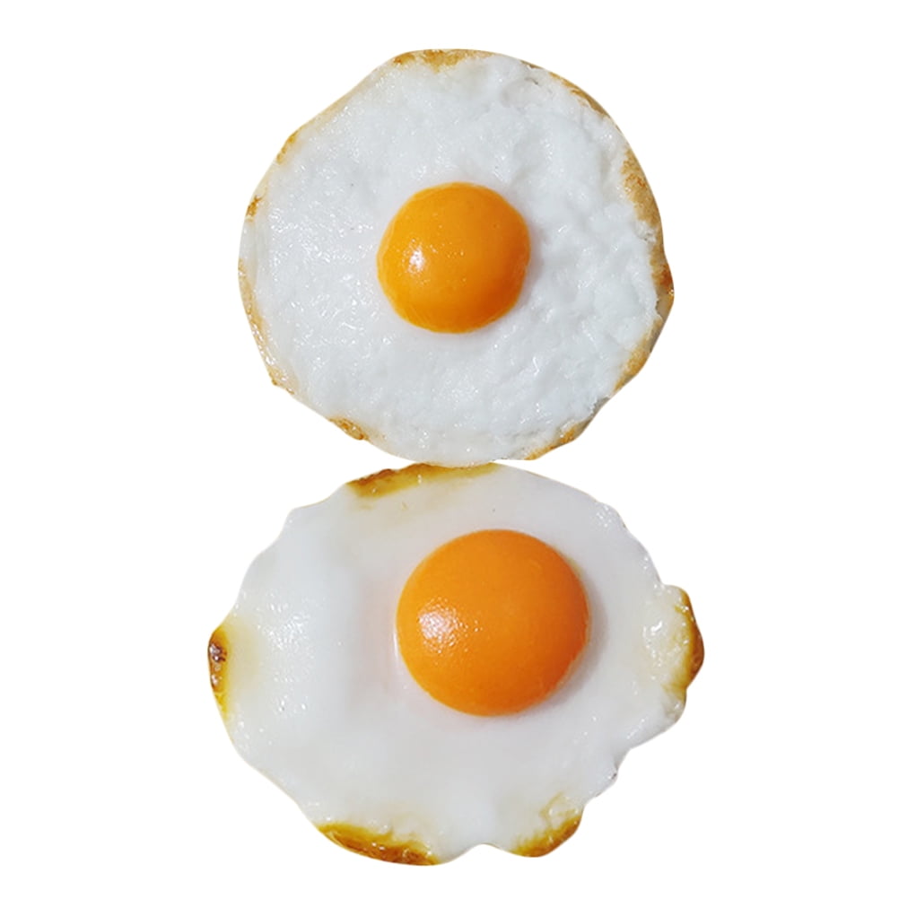 Fried Egg Model Decorations for Display Pretend Assorted Color PVC ...