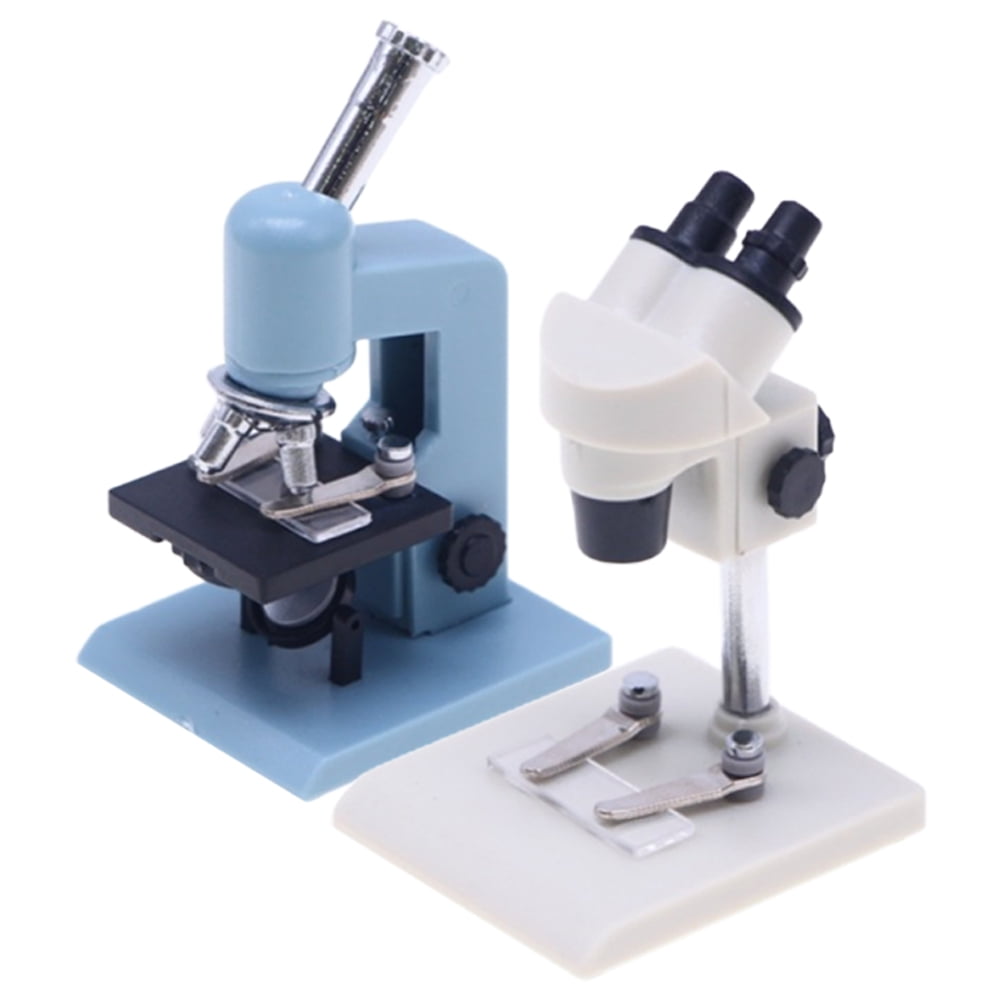 unbranded 2 Pcs Outdoor Decor Microscope Model Dollhouse Science Lab 3 ...