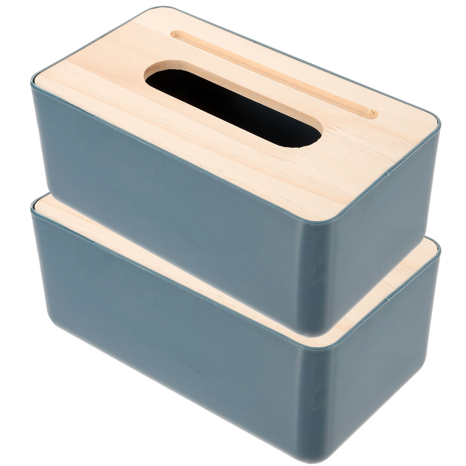 WHAMVOX Elegant Dark Blue Tissue Box for Home Use Made of Plastic ...